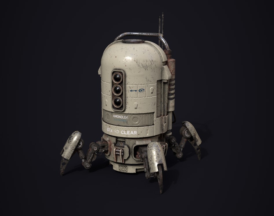 ArtStation - SpiderBot - Texturing