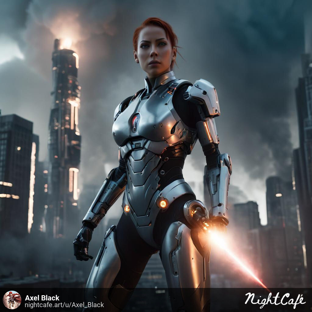 ArtStation - powerful female cyborg