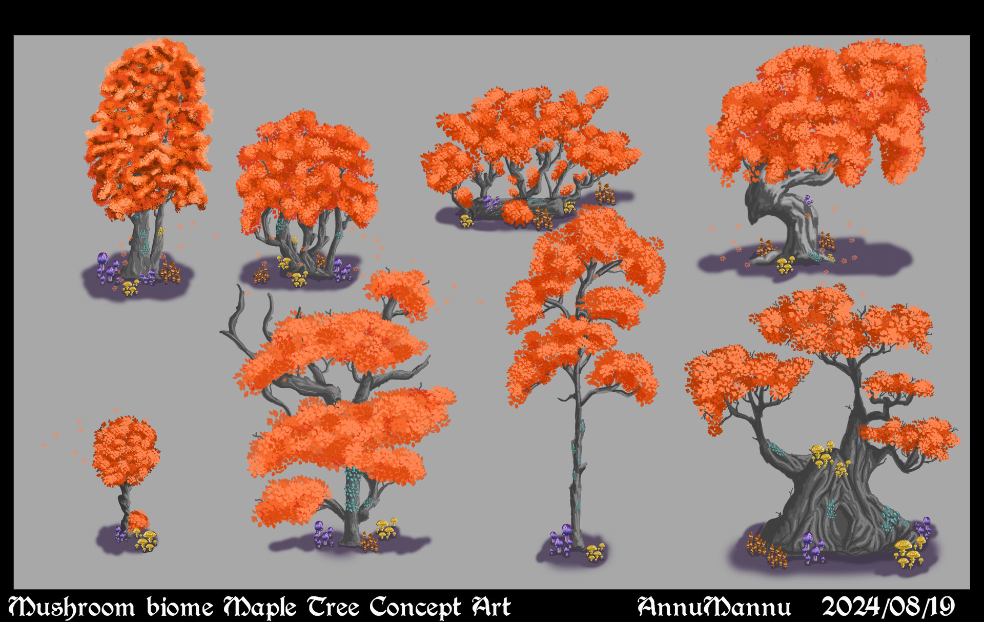 ArtStation - Mushroom Biome Maple Tree Concept-art