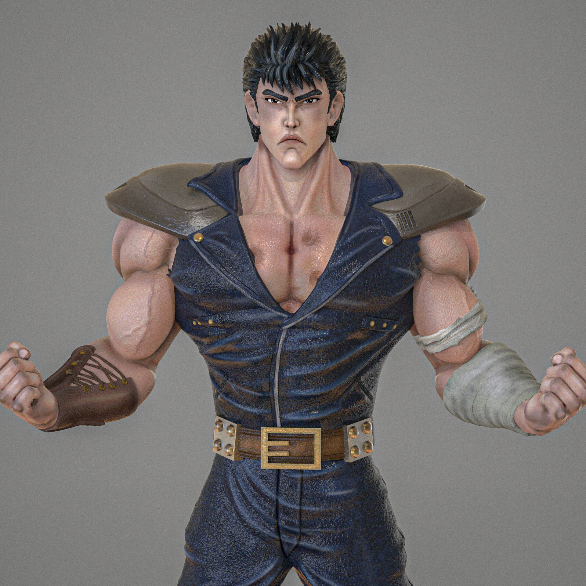 ArtStation - kenshiro Hokuto no ken Fist of the North Star