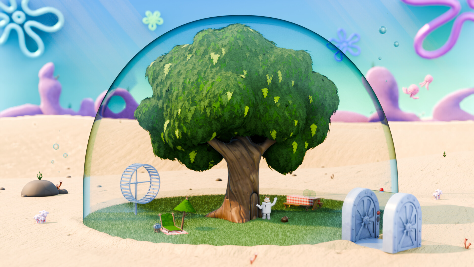 Sandy Cheeks House From Spongebob