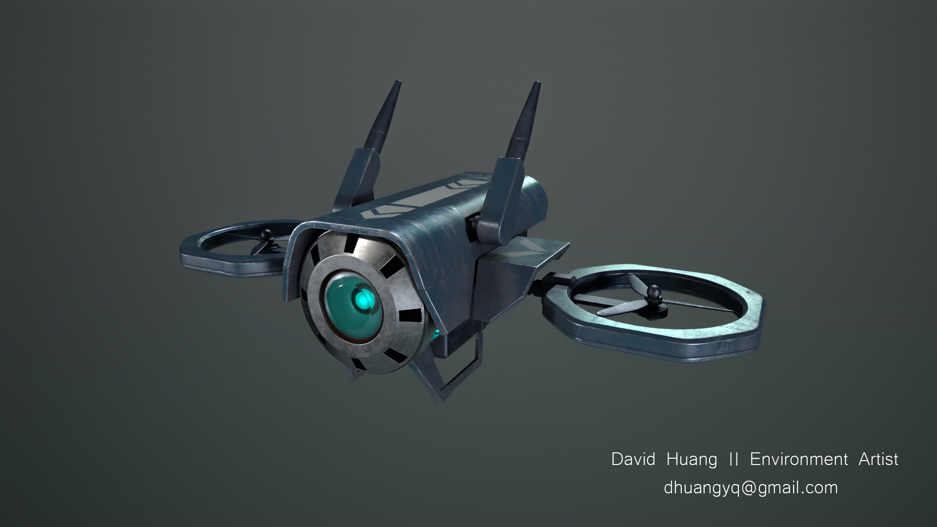 ArtStation - Dystopian Surveillance Drone 3D Model