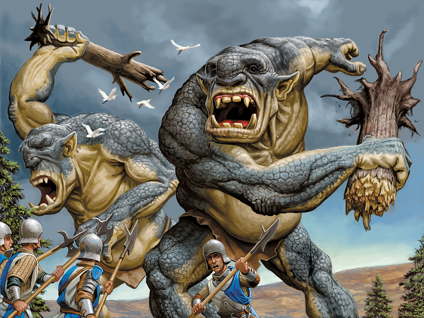 giant creatures fighting