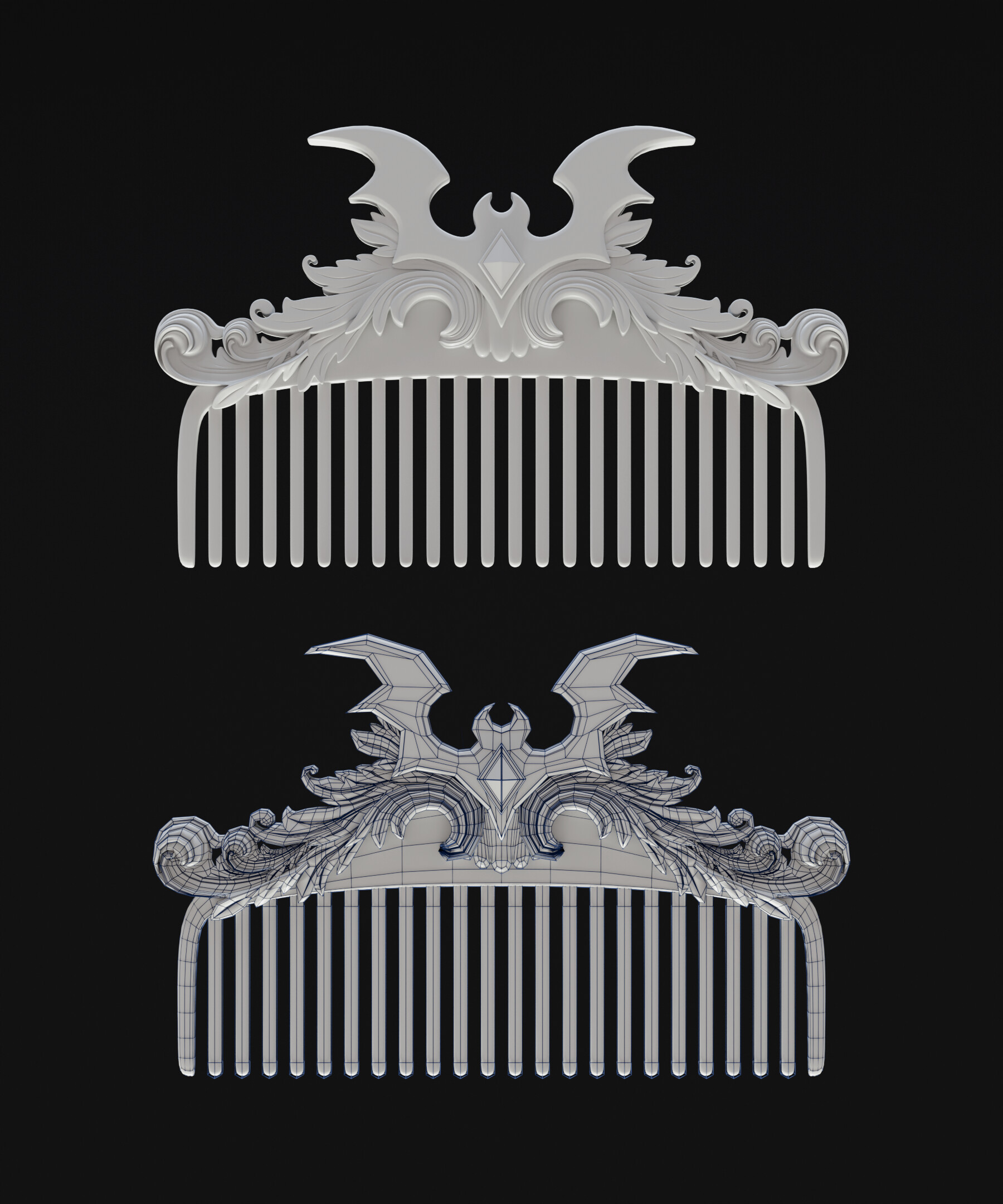 Mikayla Burke - Gothic Bat-Comb