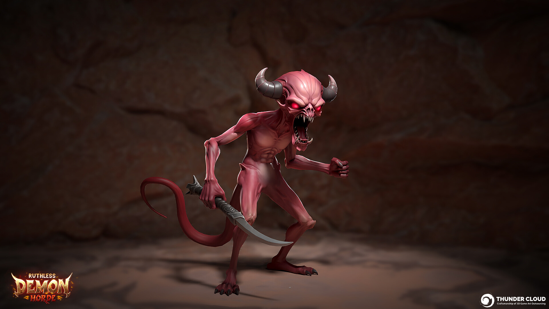 Thunder Cloud Studio - Demon Lessor - Model & Texture Showcase