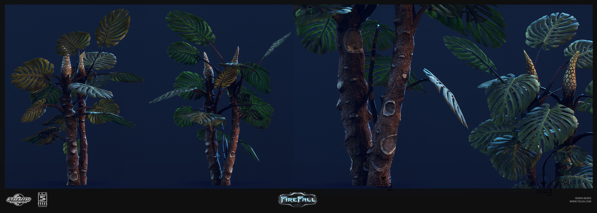 ArtStation - Firefall vegetation