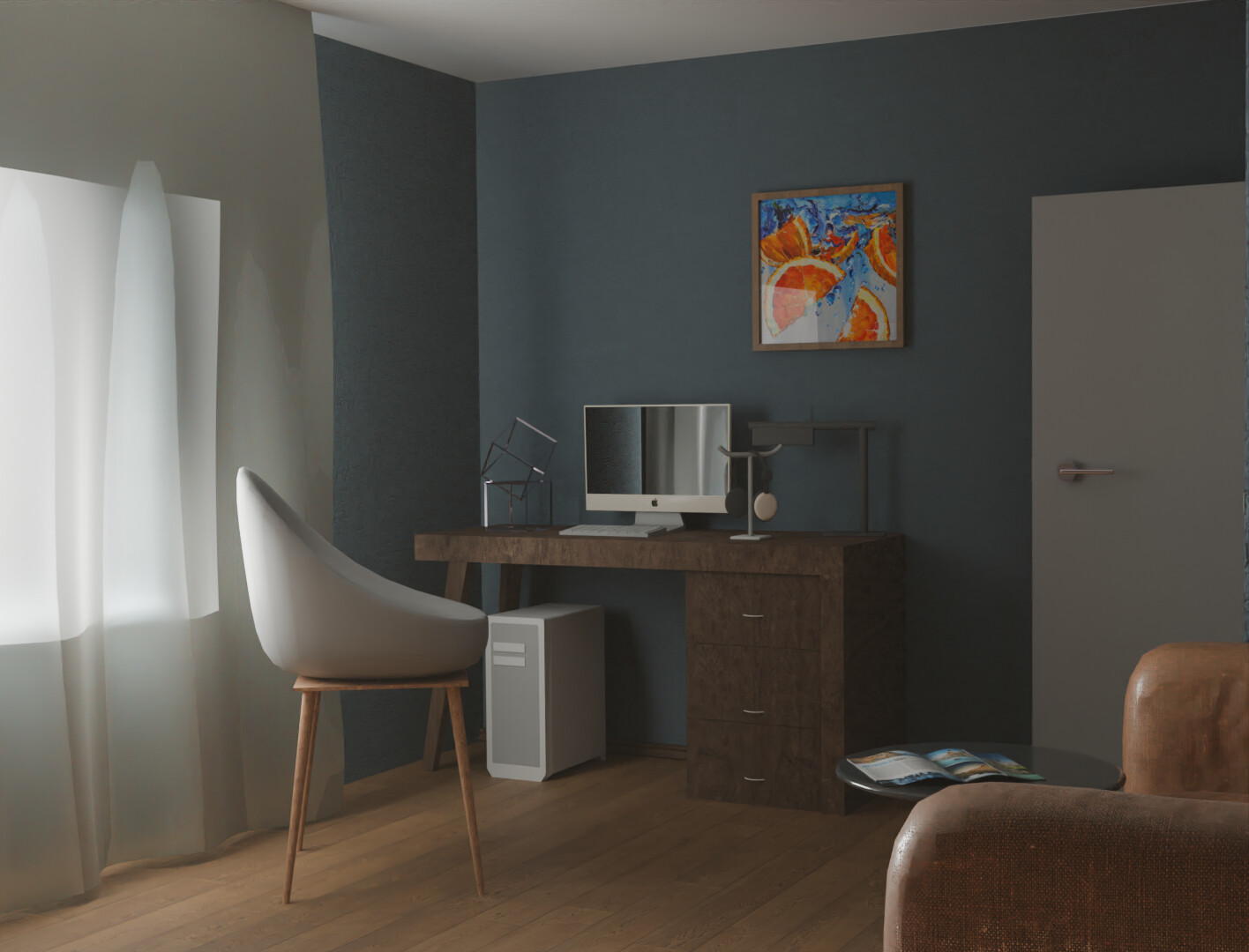 ArtStation - Modern minimalistic room with PC