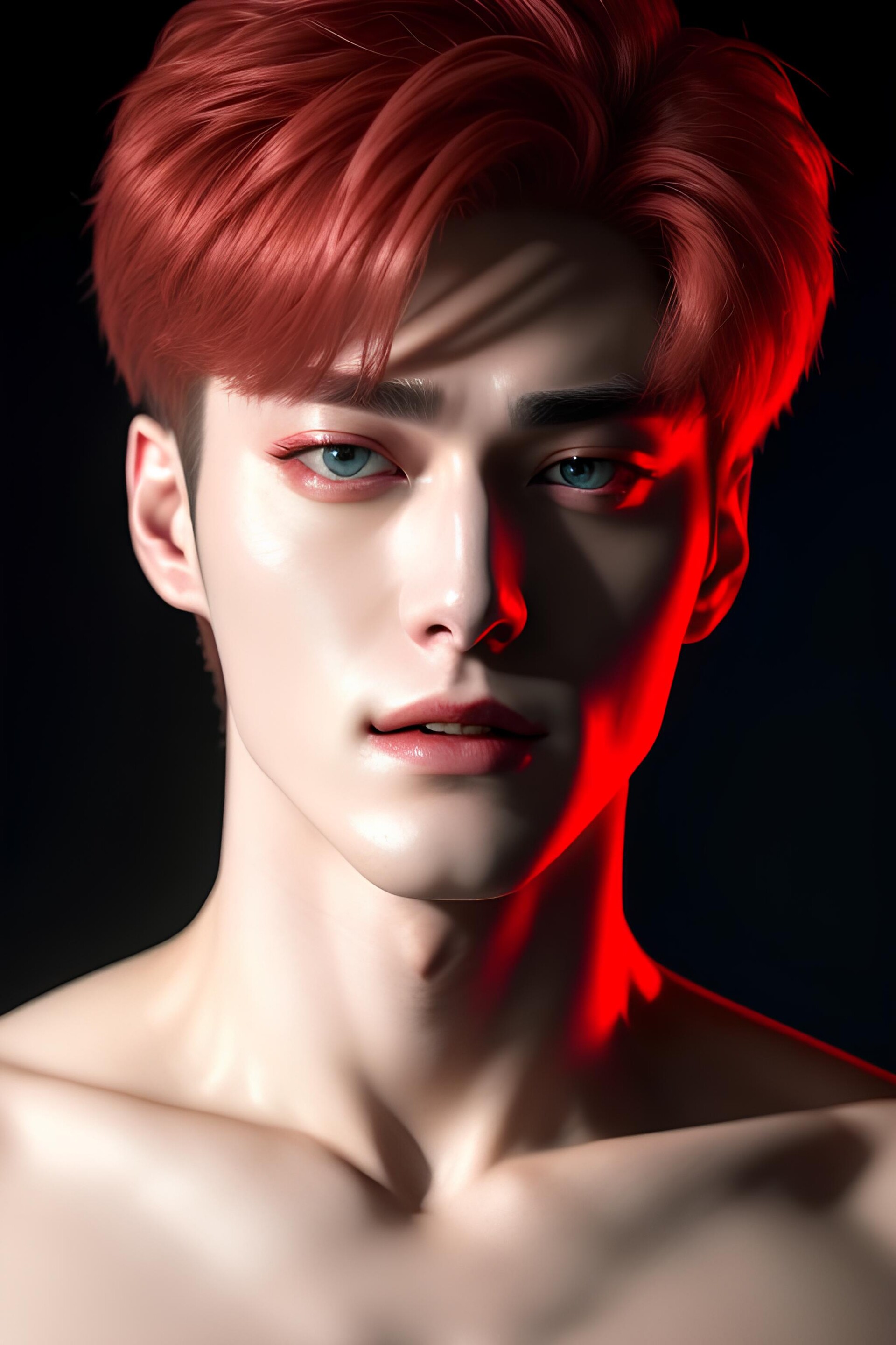 ArtStation - Korean guy with Red hair in 3D