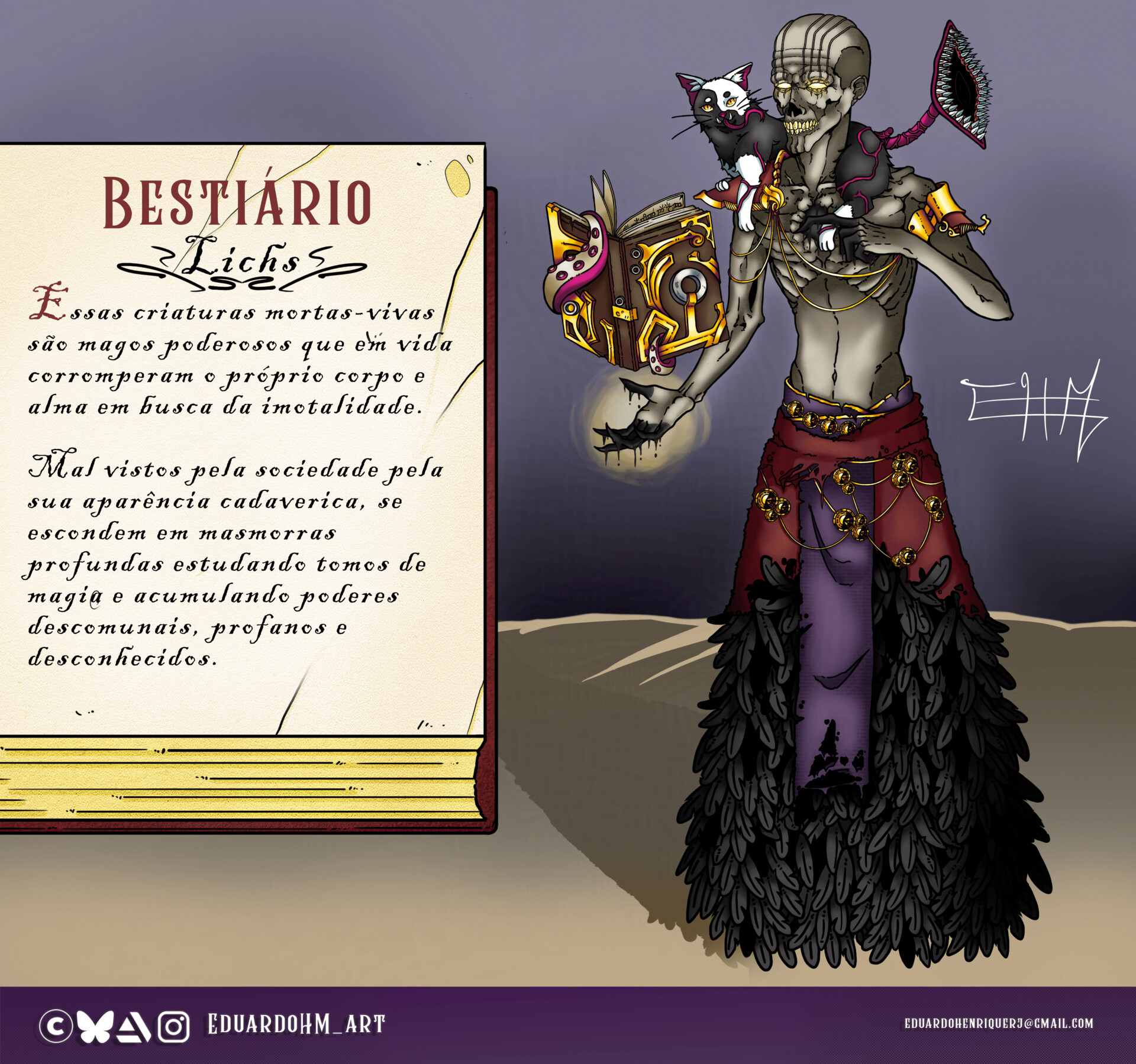 ArtStation - Um Lich e seu mascote