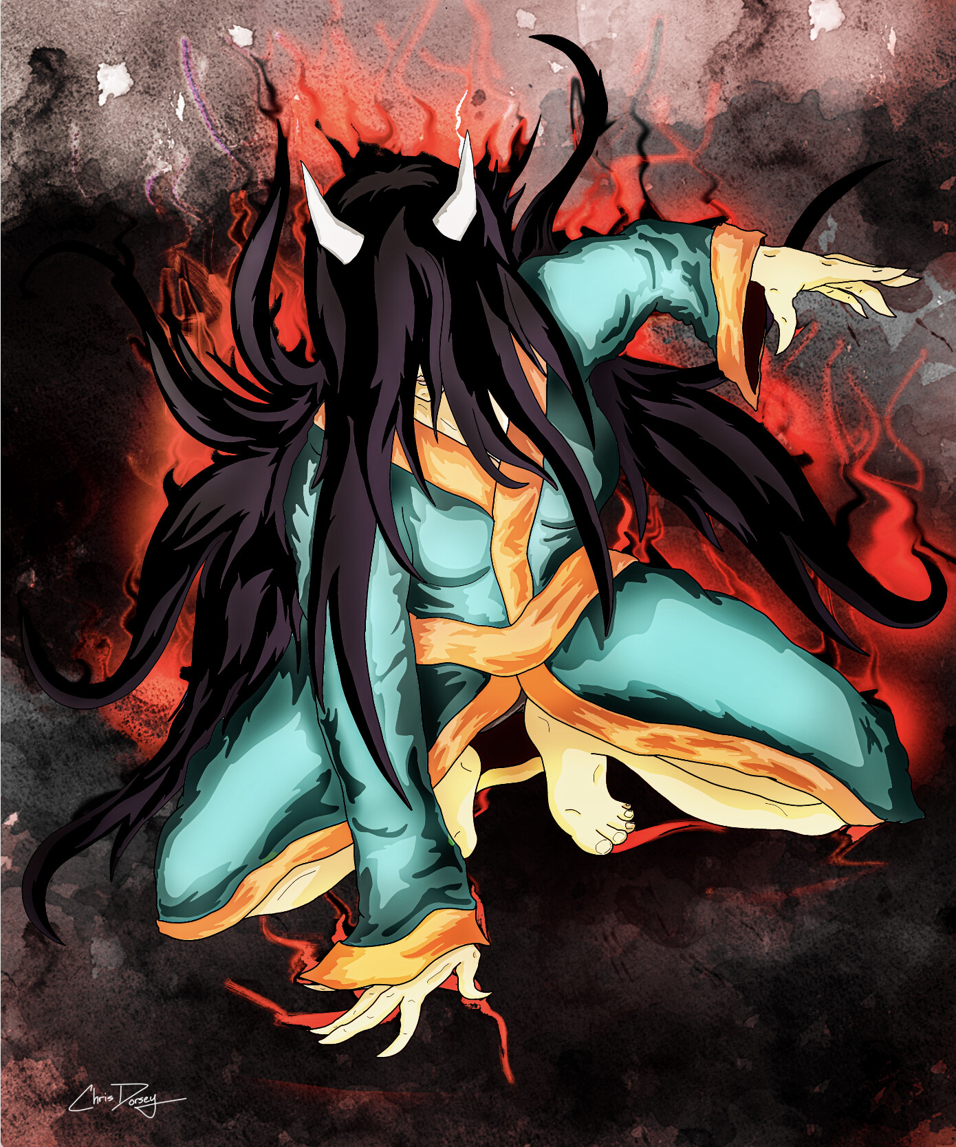 ArtStation - Harionna (Female Yokai OC) | Japanese Folklore