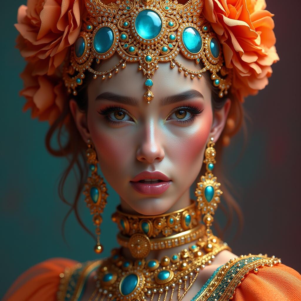 ArtStation - Hyperrealistic portrait of a beautiful woman wearing ...