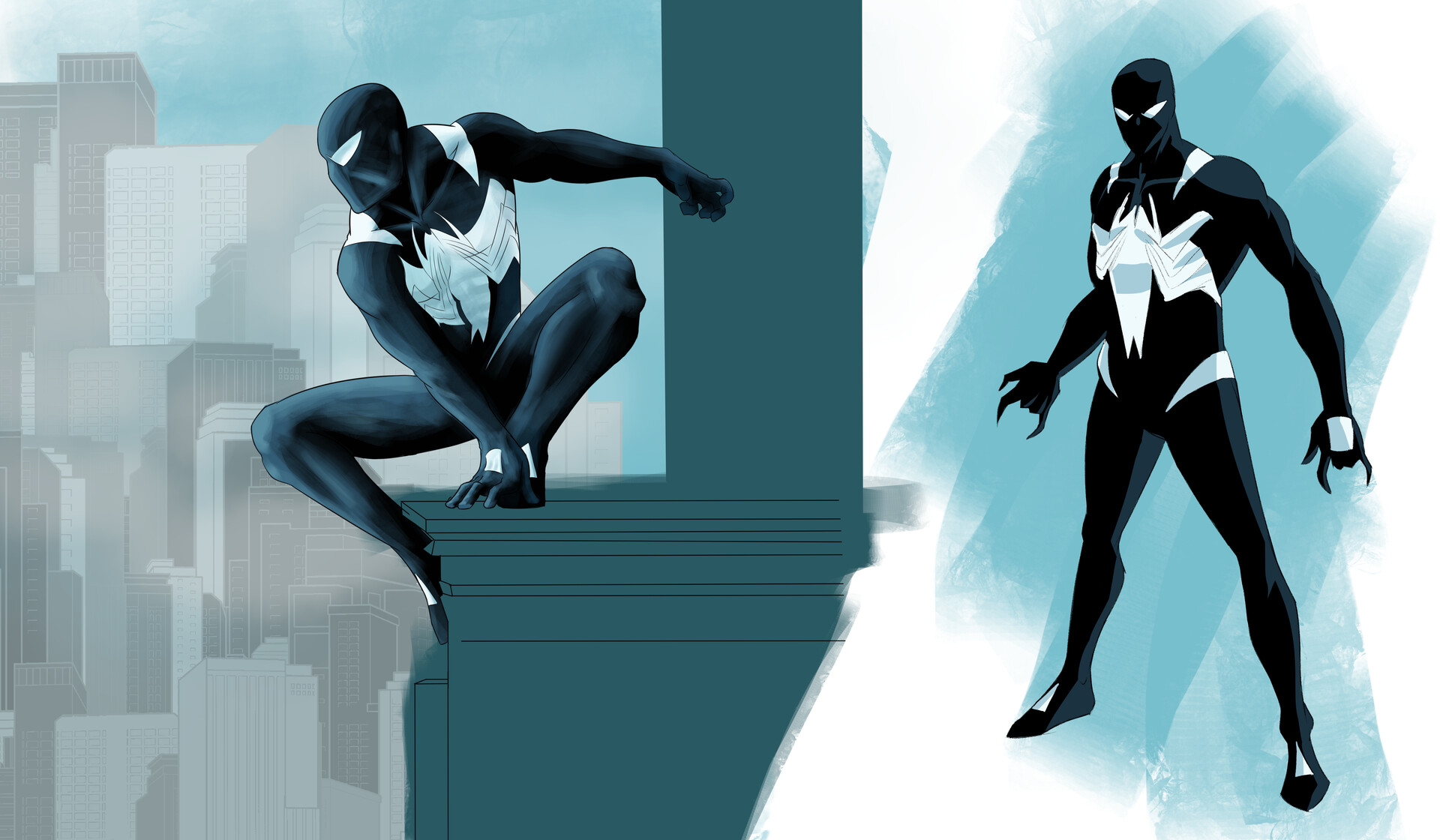 ArtStation - Black suit spider-man design