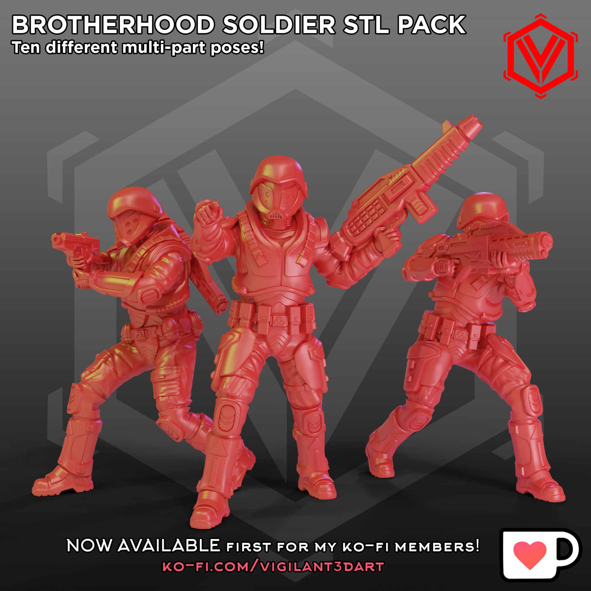 ArtStation - Brotherhood Soldiers - Fanart Miniature Project