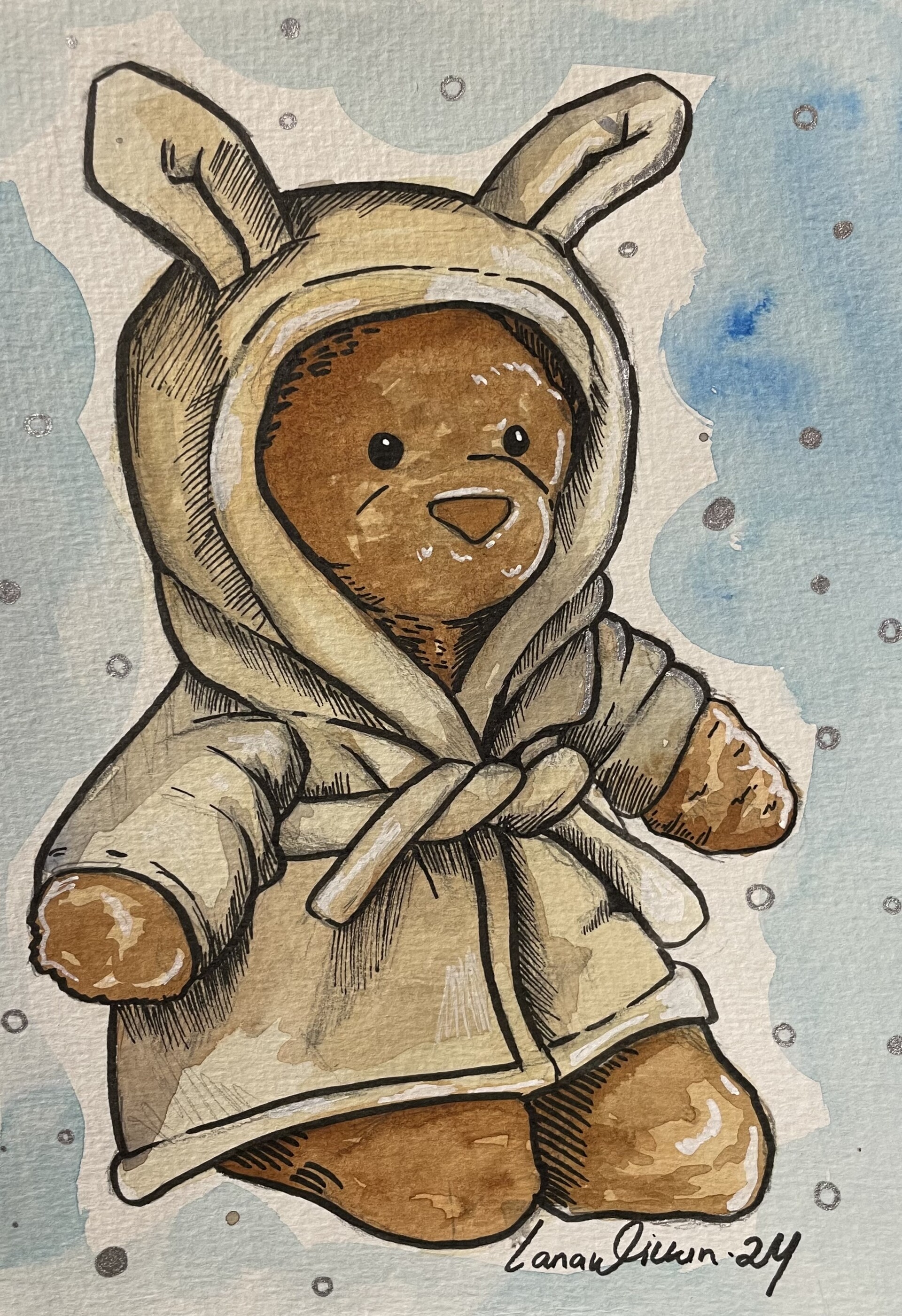 ArtStation - Bathrobe Bartholemew jellycat illustration