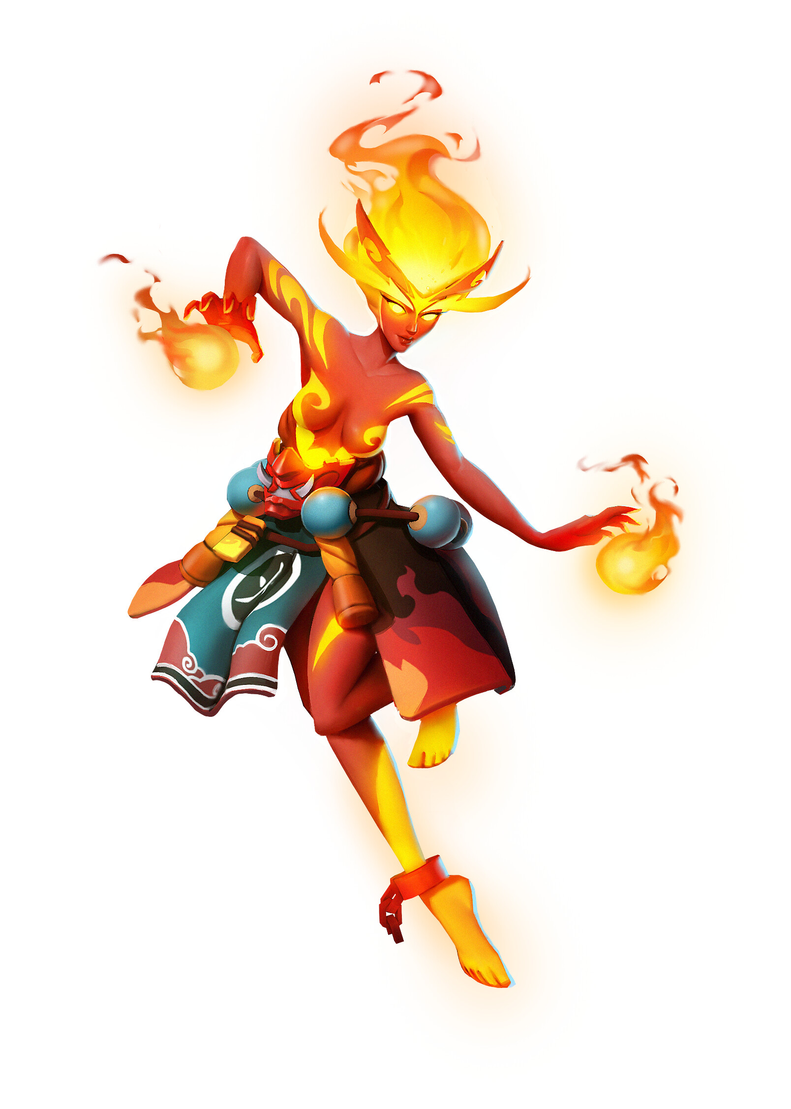 ArtStation - Character Concept_Flame Spirit