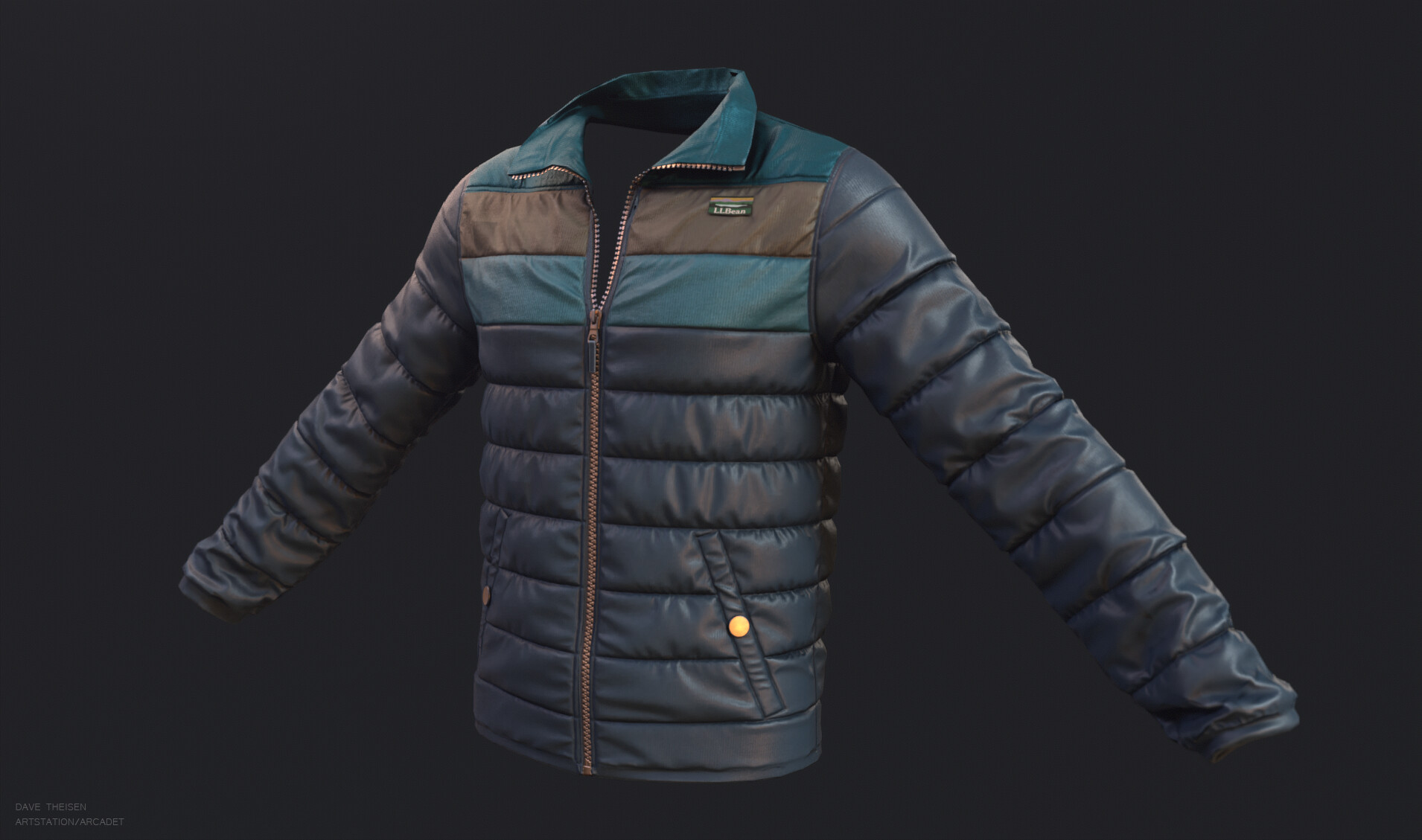 ArtStation - Mountain Classic Puffer Jacket