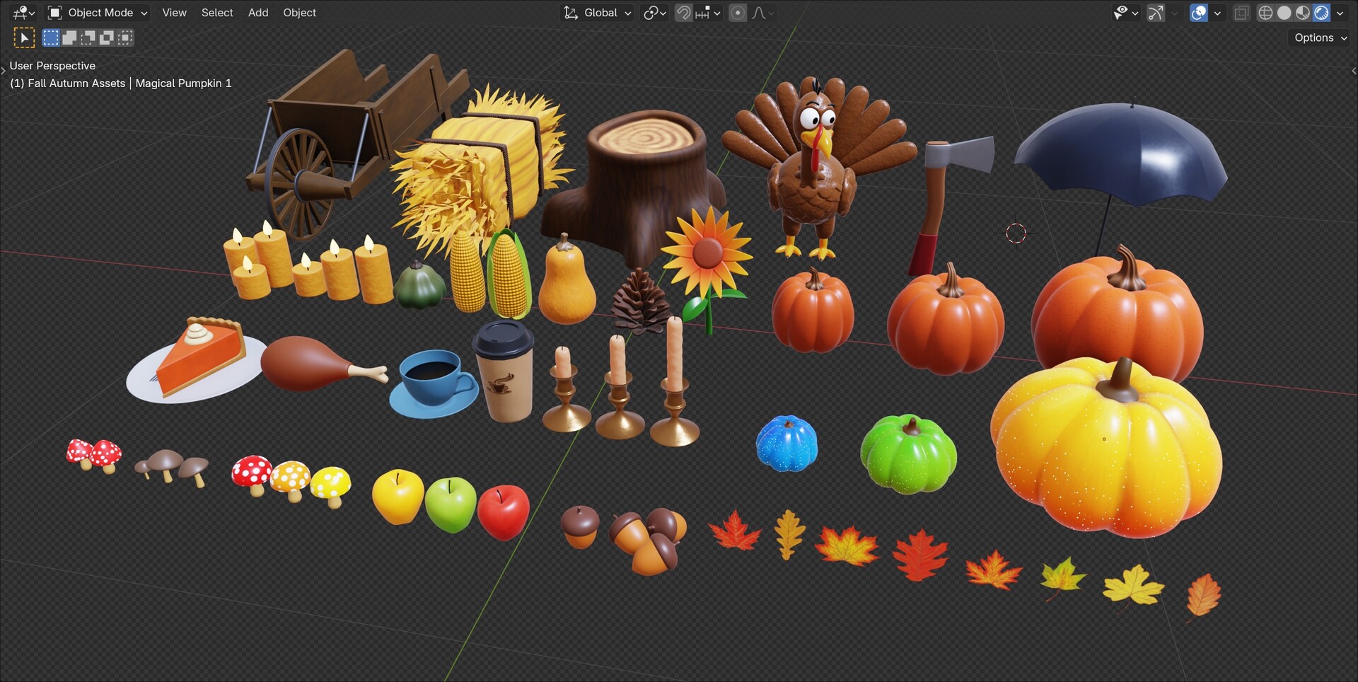 Ryan King - Stylized Fall Autumn Asset Pack 🎃 🍁 🍂