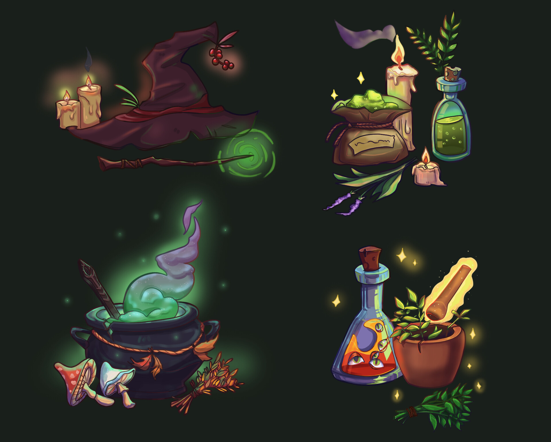 ArtStation - Witch icons