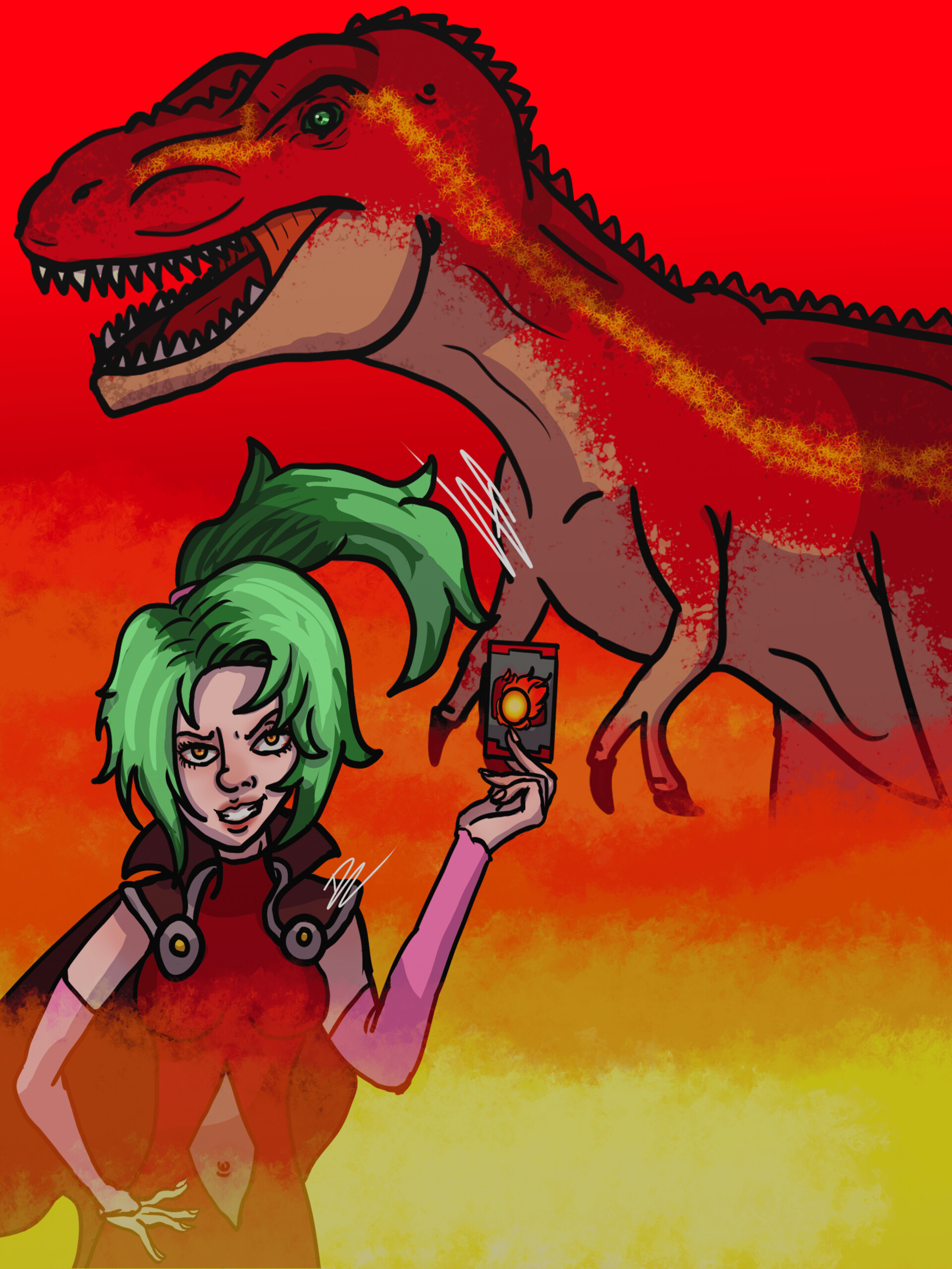 how to draw terry from dinosaur king