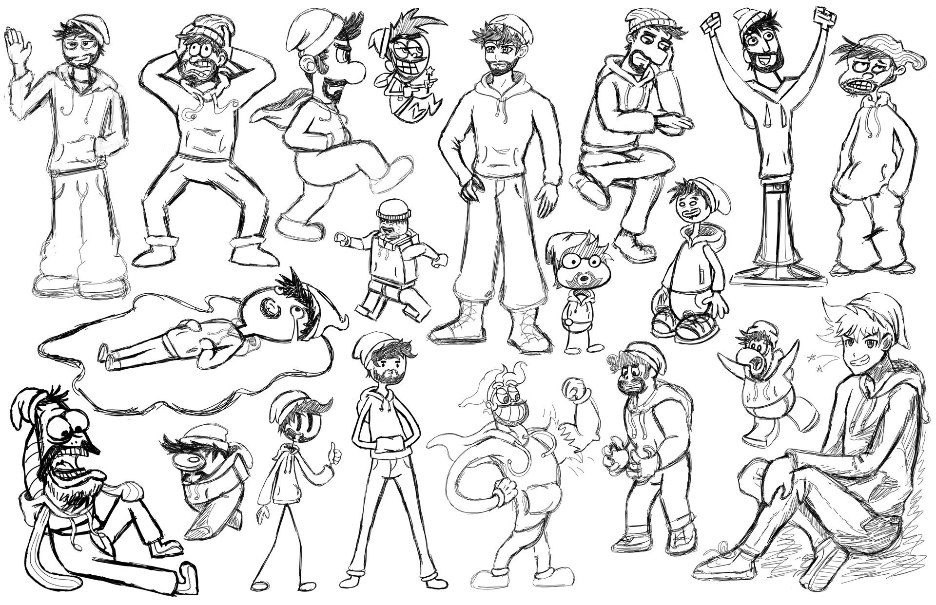 ArtStation - 20 Full Body Self-Character Designs on Style Spectrum