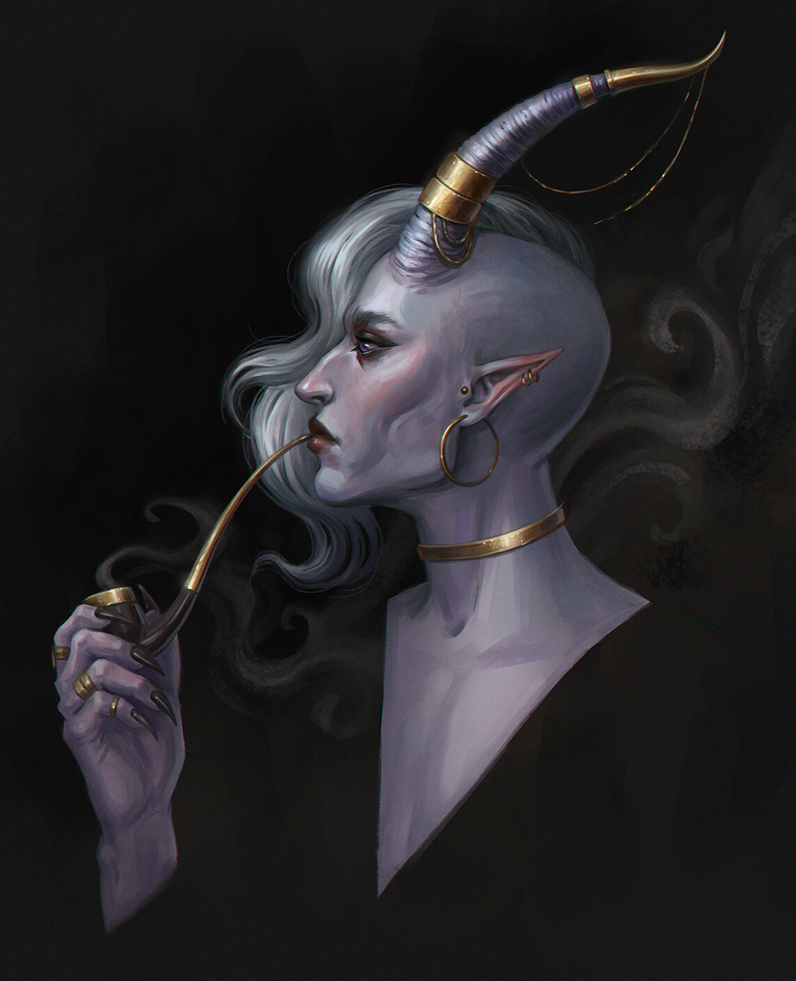 ArtStation - Portrait of a tiefling