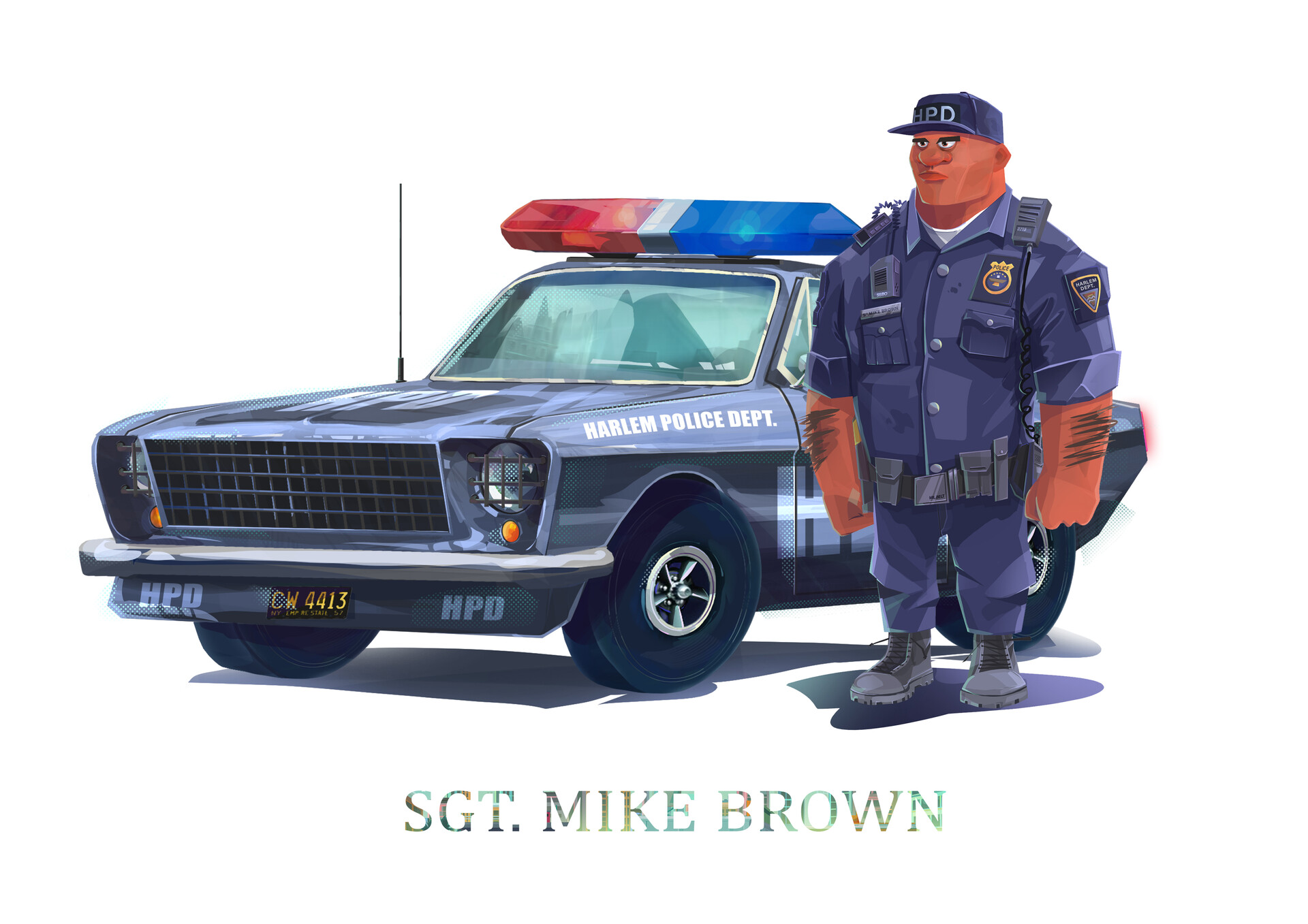 ArtStation - Sgt. Mike brown from Harlem police department