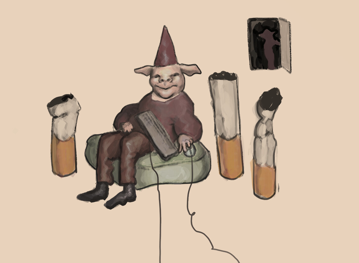 ArtStation - Chain Smoking Gamer