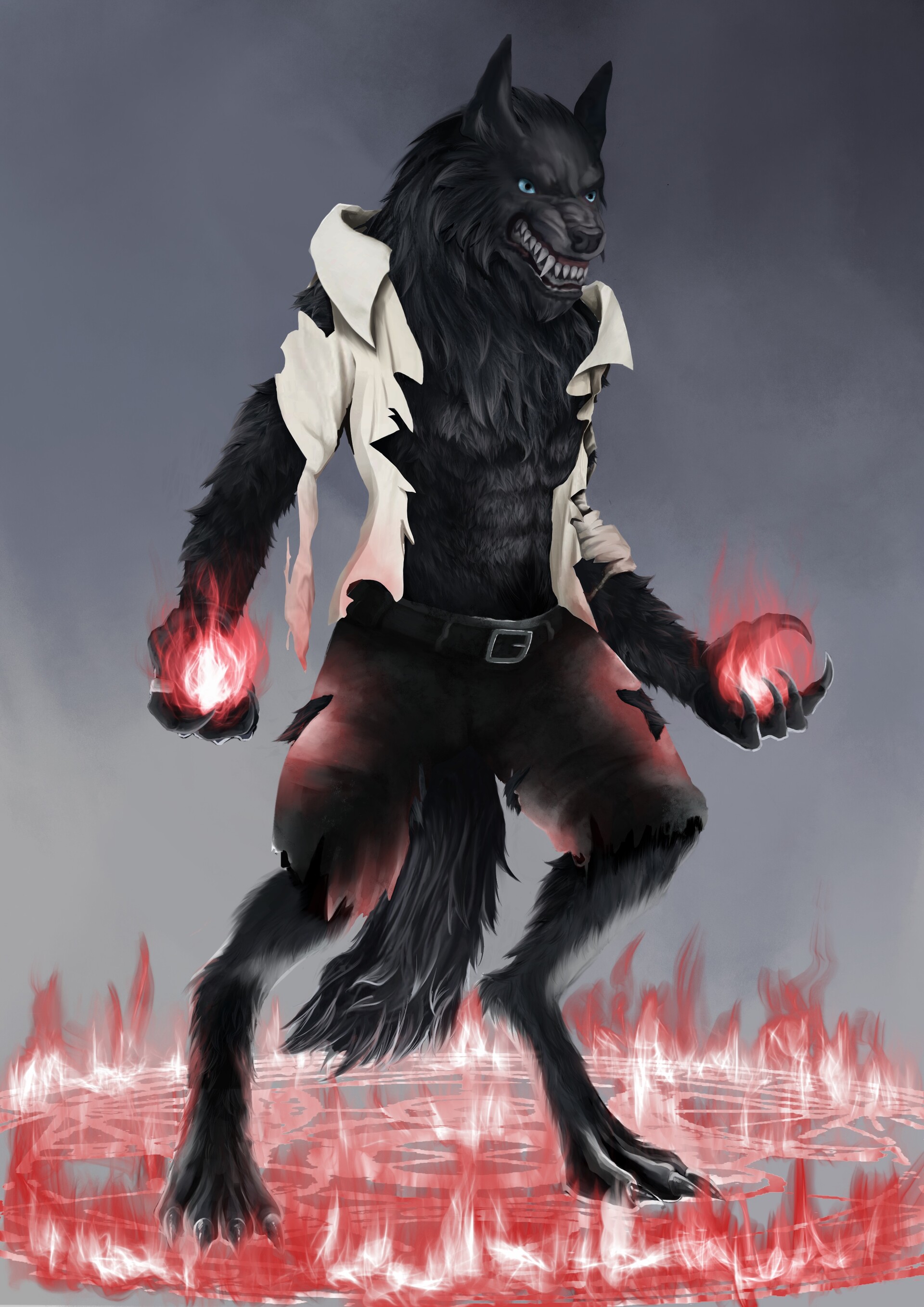 ArtStation - Dungeons & Dragons Werewolf Concept