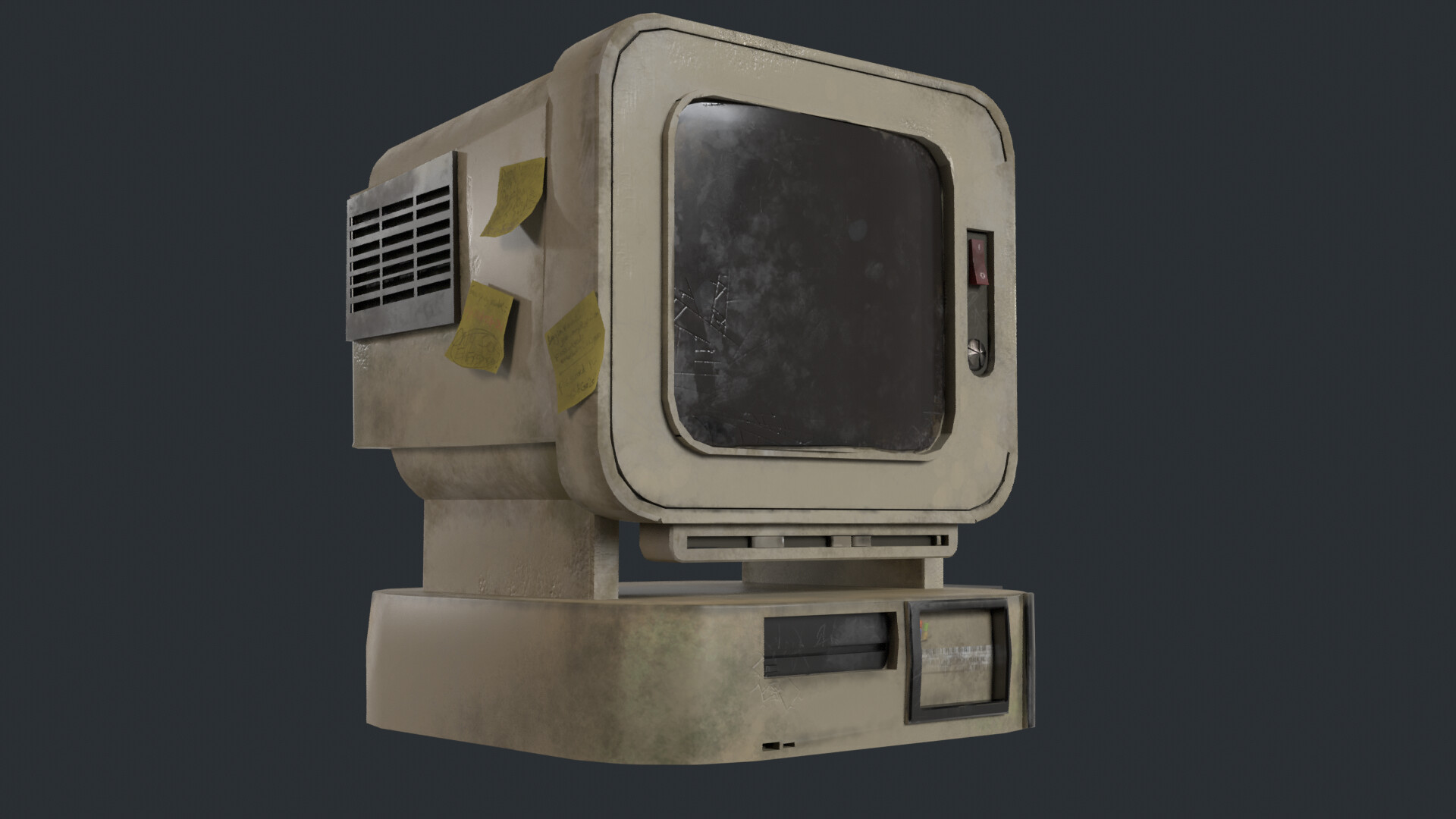 ArtStation - Retro CRT Monitor - Low Poly Real-Time Asset