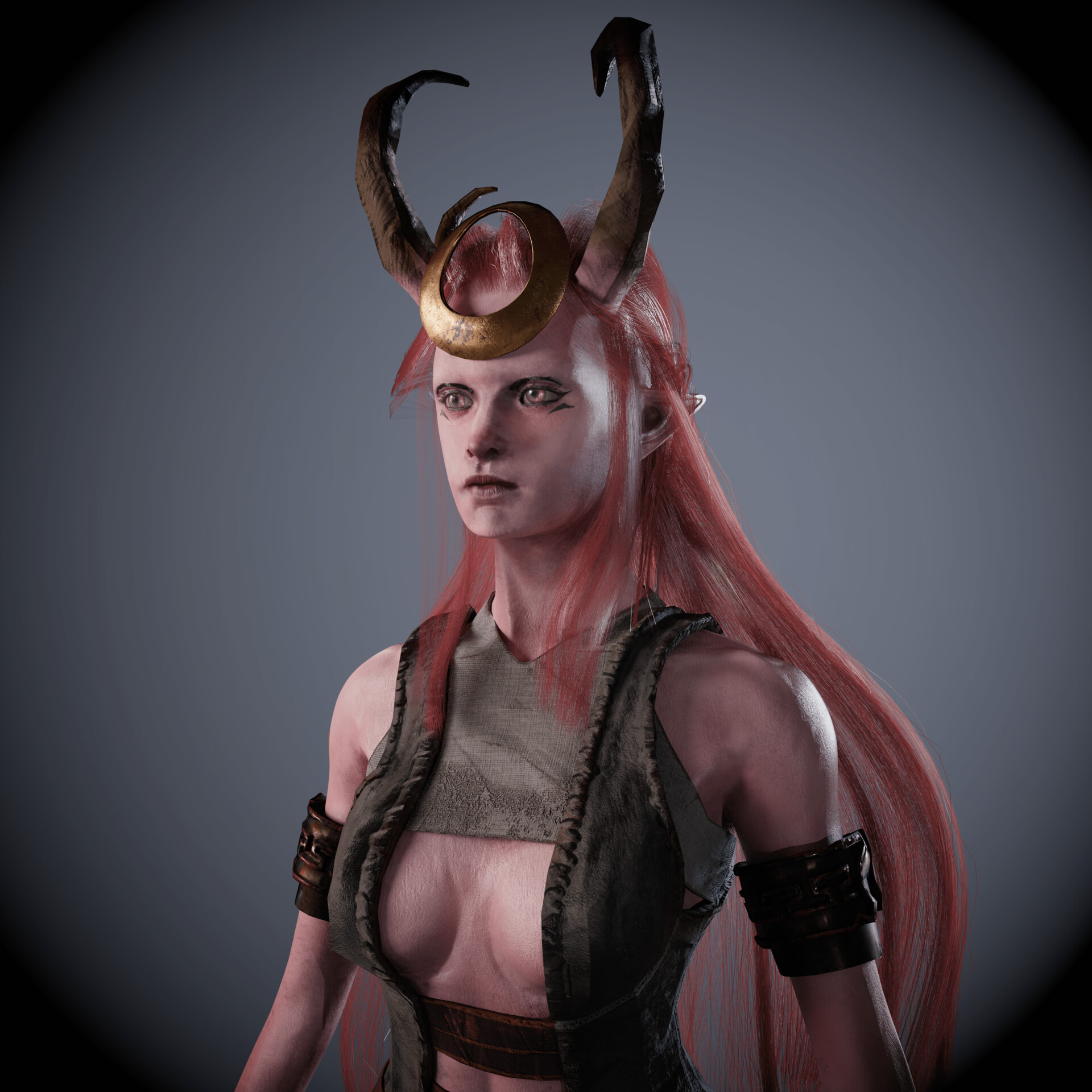 ArtStation - Fire Djinn _ Real Time Character