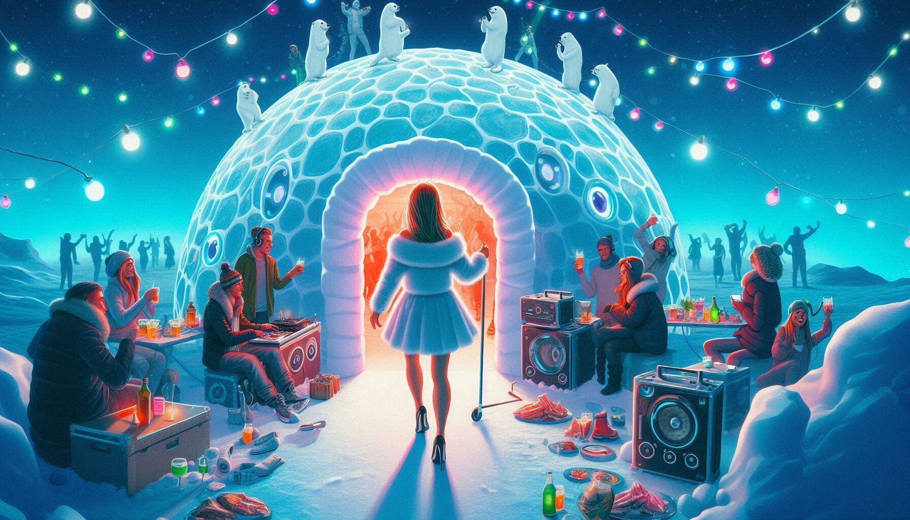 ArtStation - Midnight Sun Masquerade in Antarctica