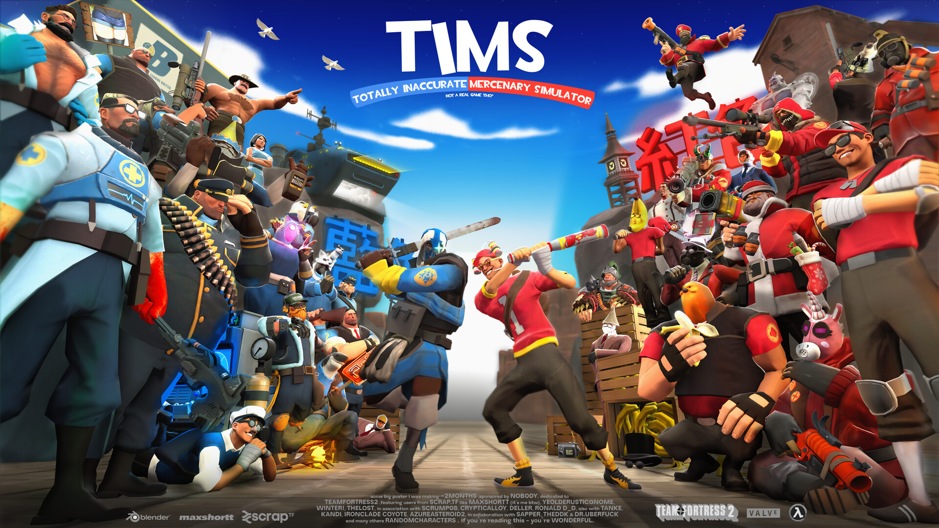 ArtStation - TIMS - Huge Scrap.tf Poster (TF2/Blender)
