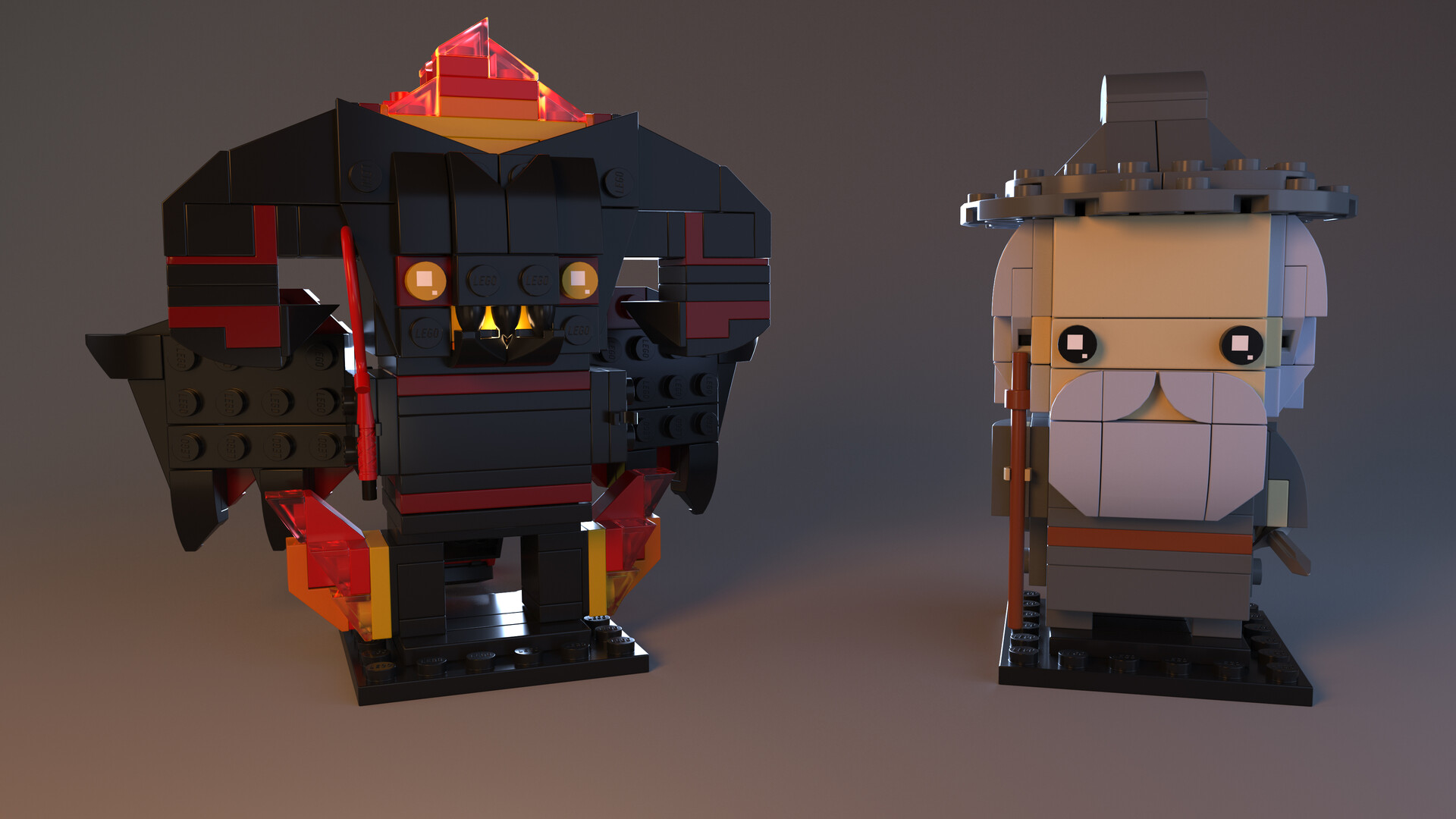 ArtStation - Gandalf and the balrog - LEGO set