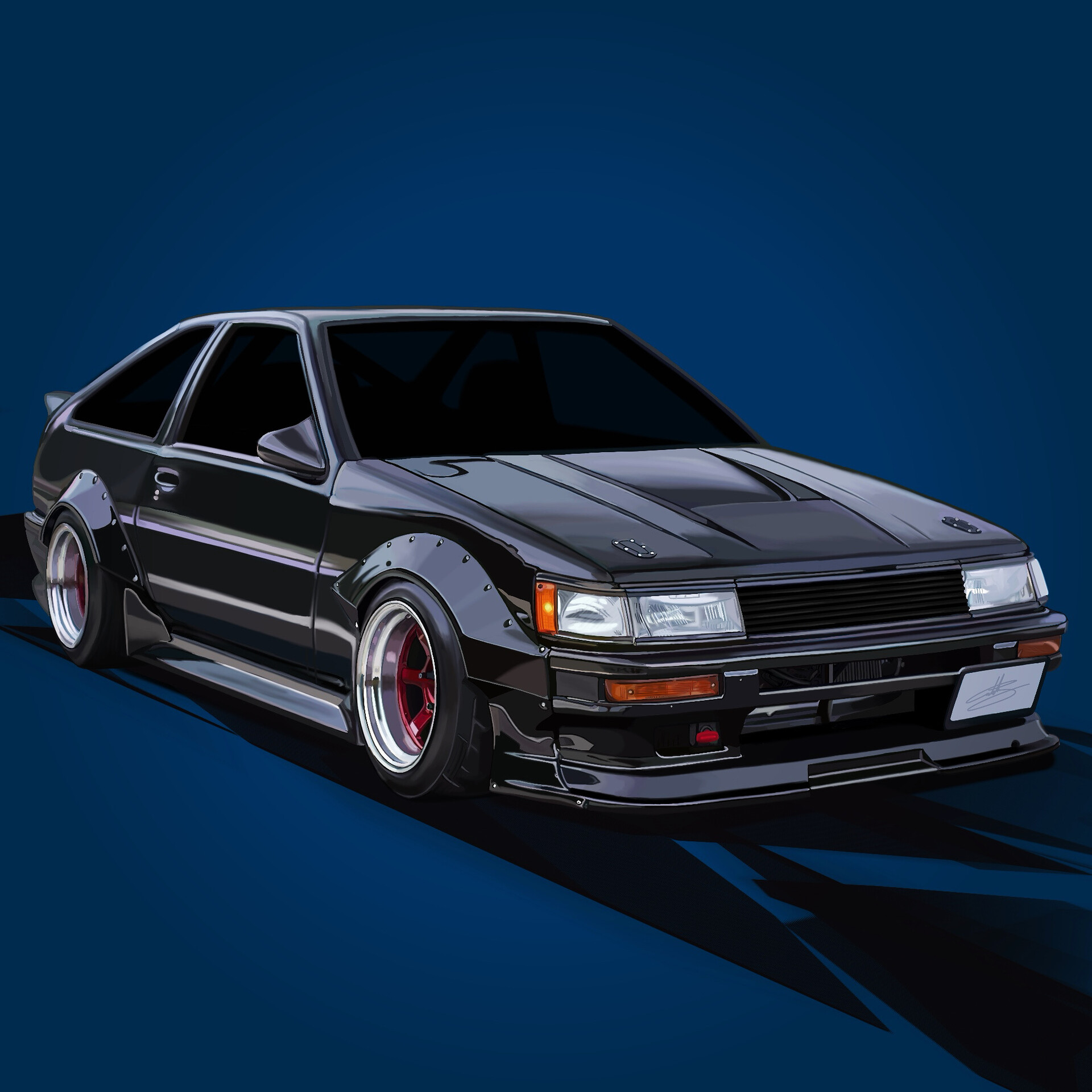 ArtStation - Toyota AE86 Levin
