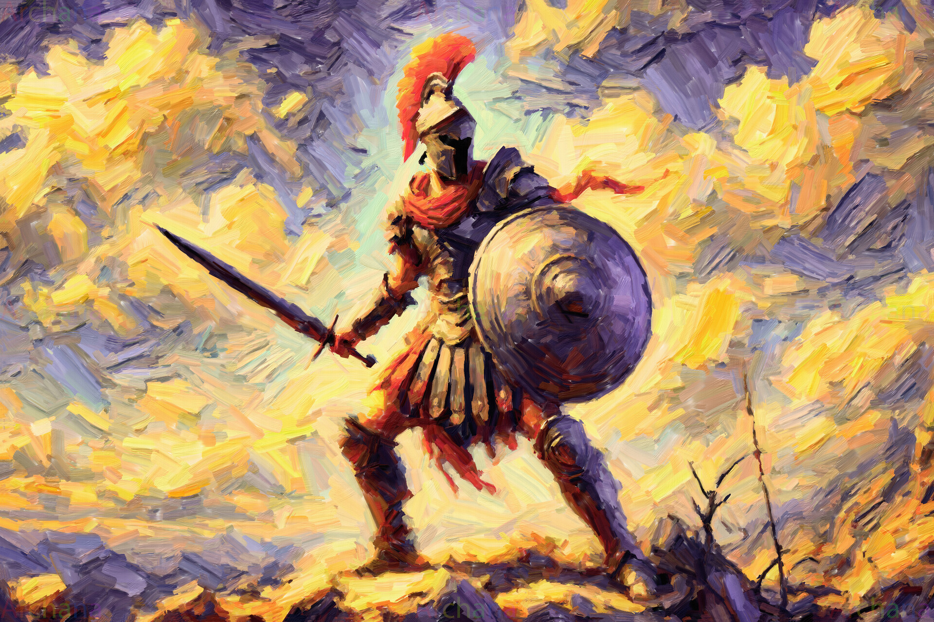 ArtStation - Warrior’s Journey Through the Rugged Battlefield