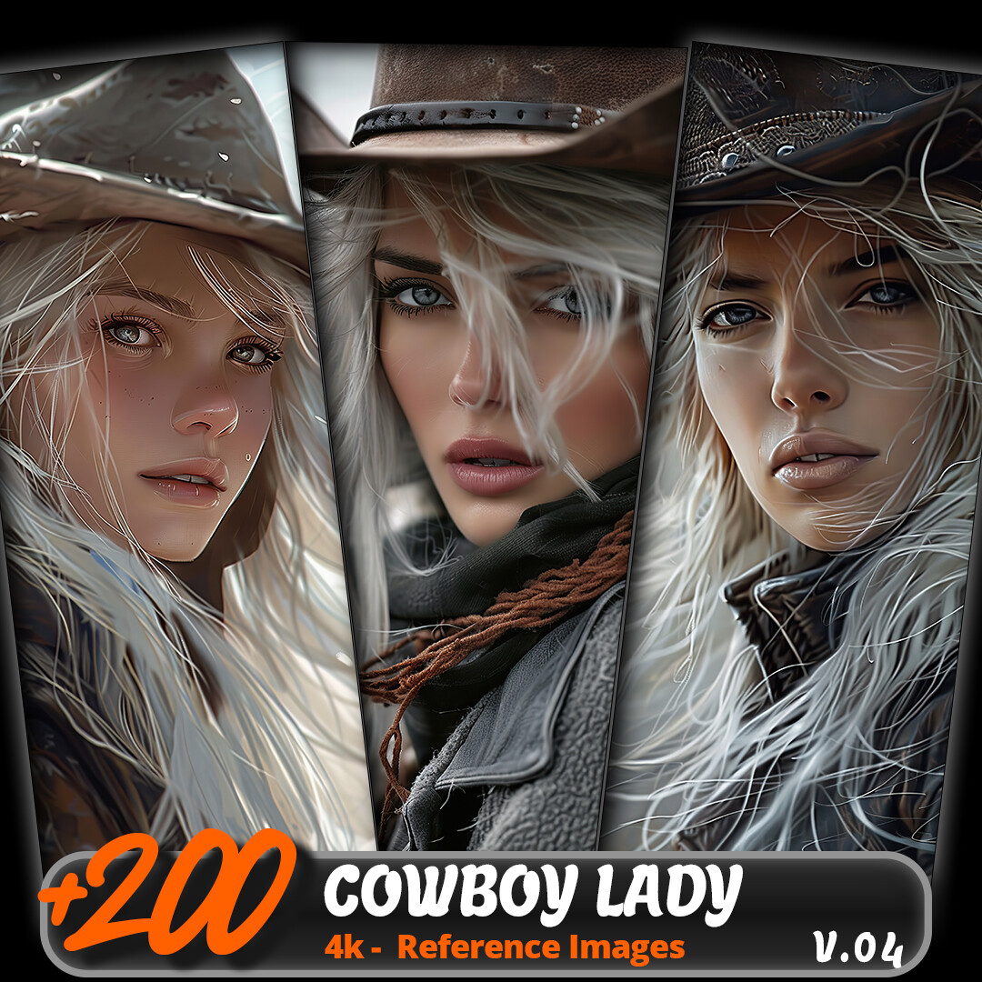 ArtStation - COWBOY LADY V0L. 04/ 4K/ Reference Image