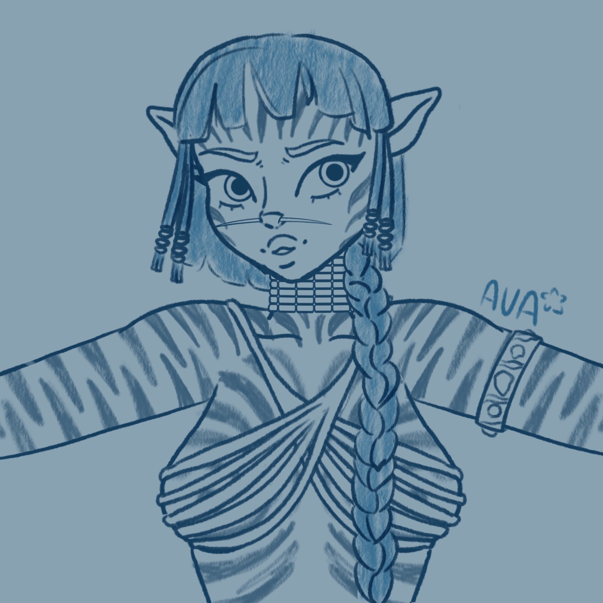 ArtStation - Na’vi Oc Sketch