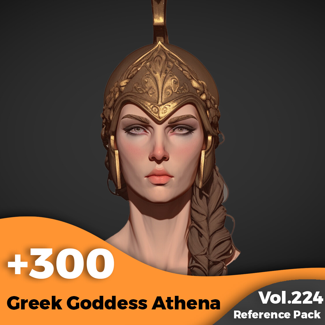 3D Head Sculpt References in 4K - Tika Art - +300 Greek Goddess Athena ...