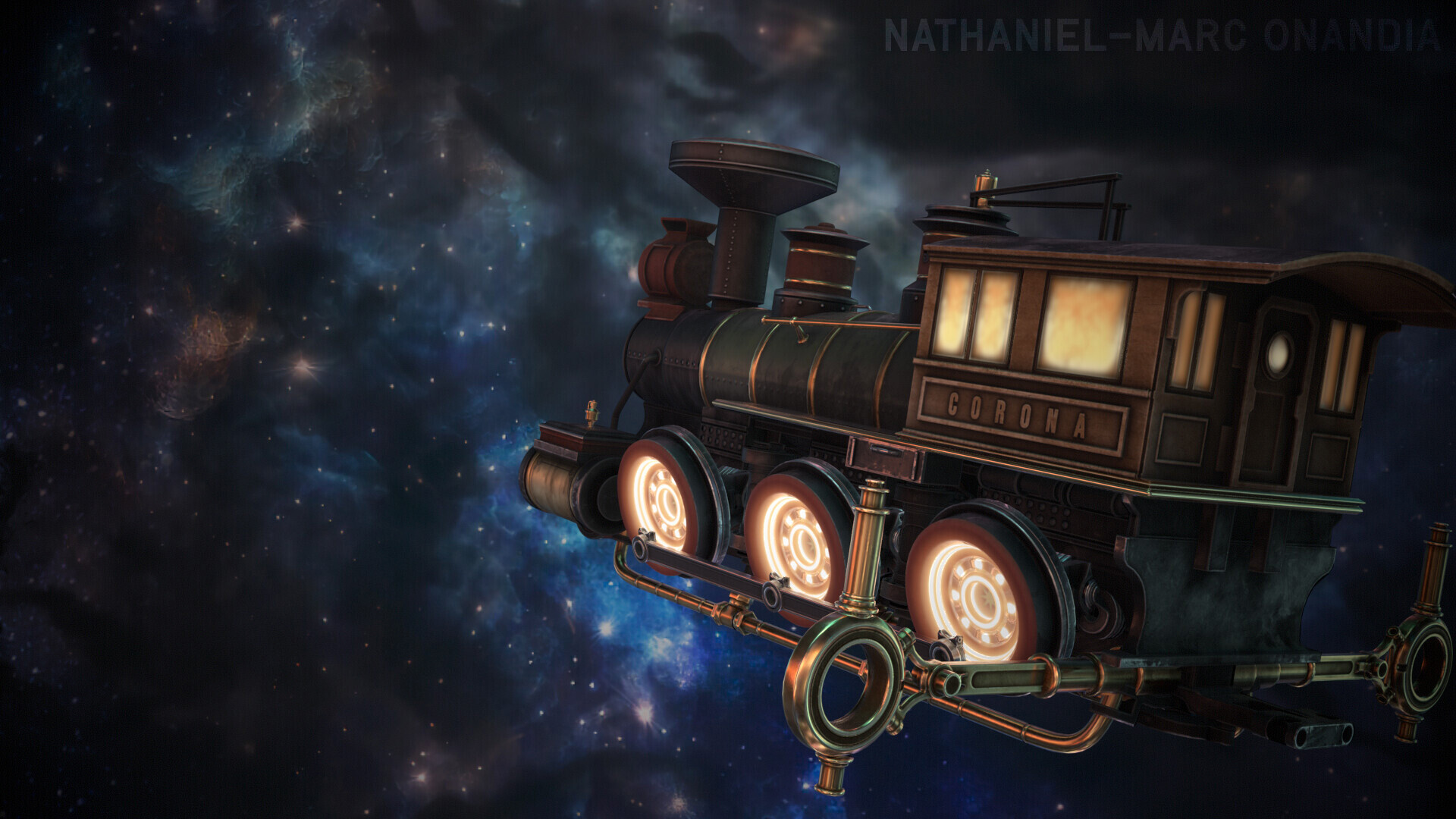 Nathaniel Onandia - 3D Artist - Astromotive #98, "Corona" - Space Train!