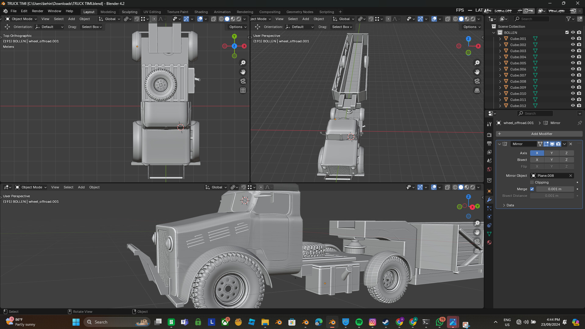 ArtStation - truck modeling for 3d printing and game ready