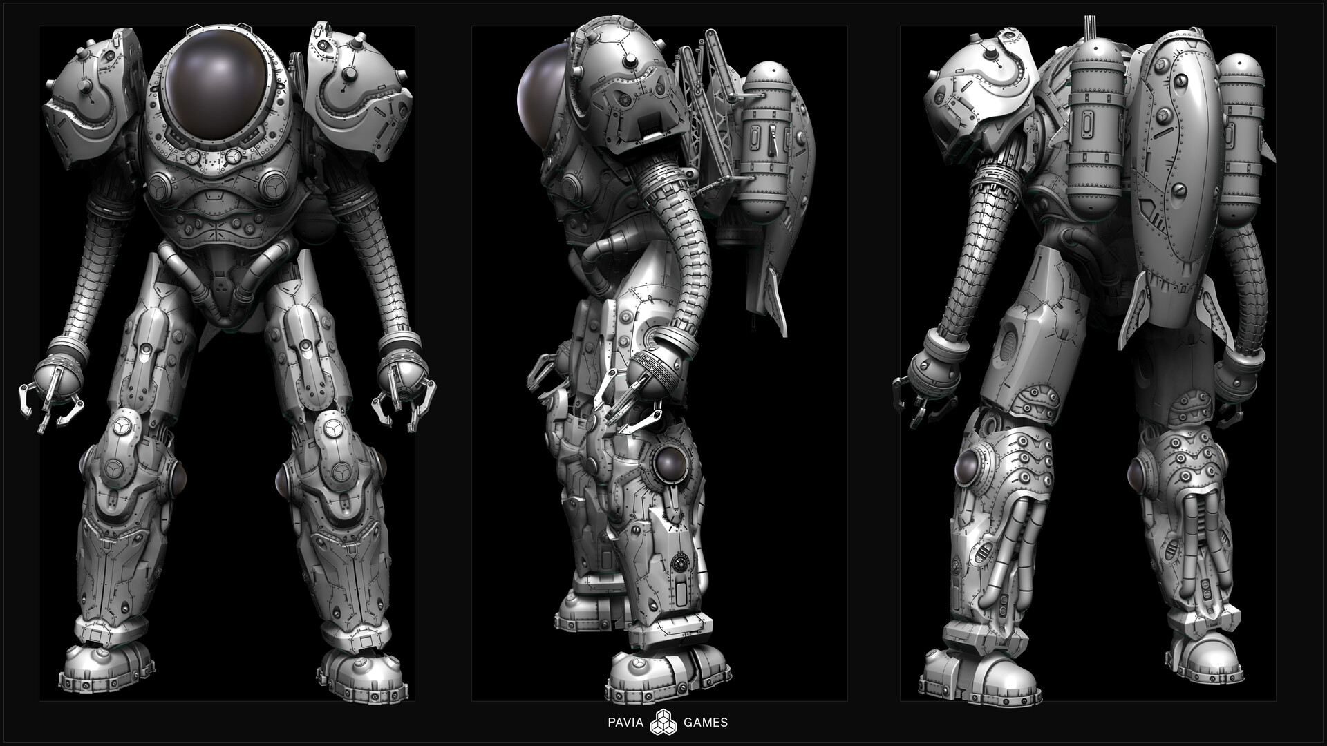 ArtStation - Pavia - Mech suit Deep-Sea base sculpt
