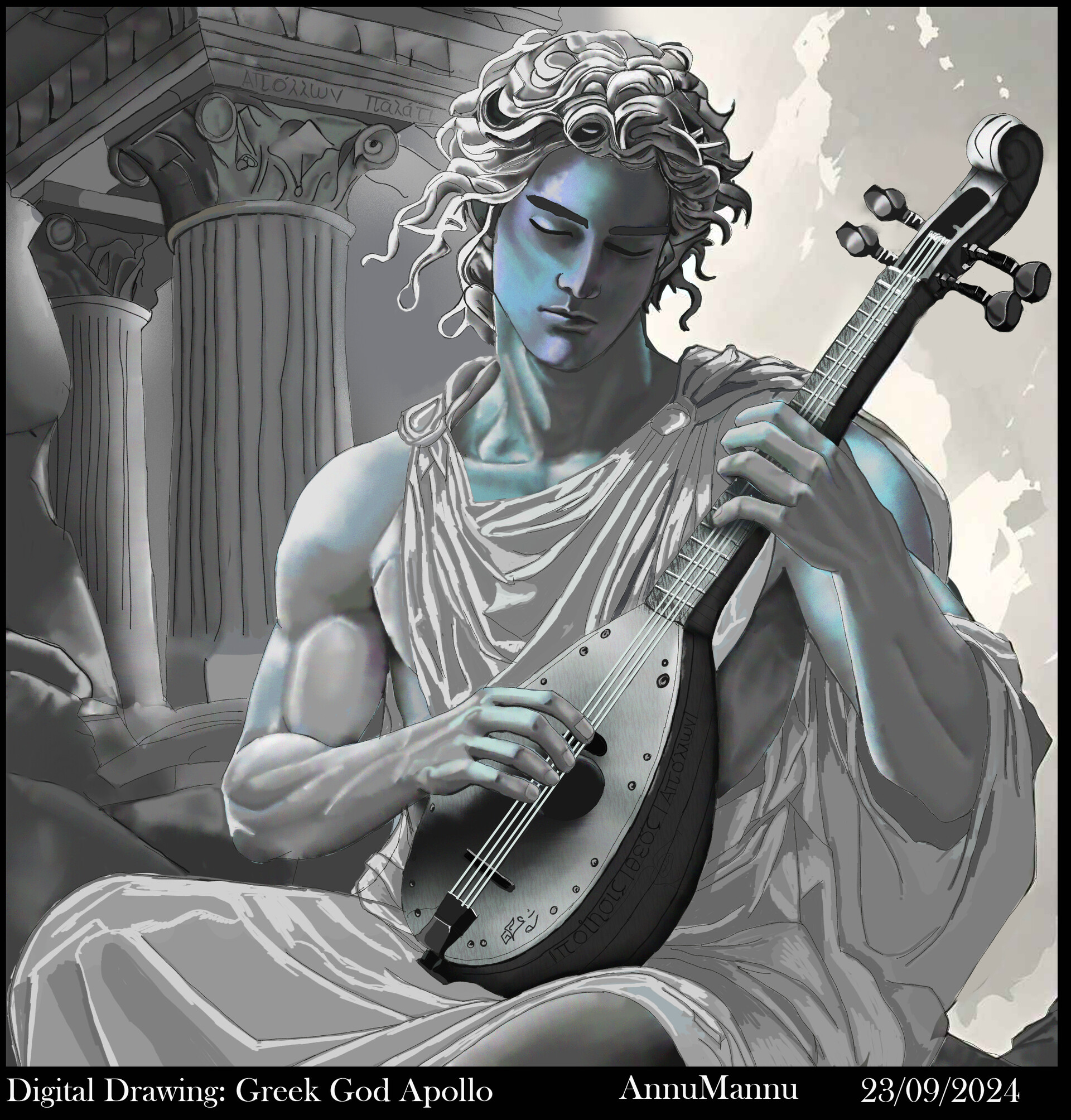 Greek God Apollo Drawing