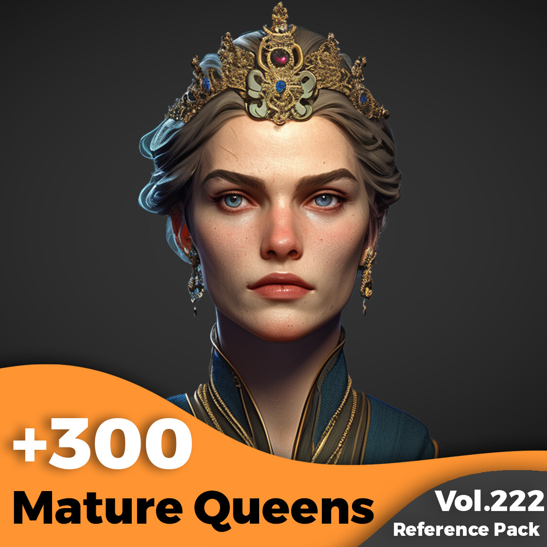 ArtStation - +300 Mature Queens Head Sculpt Reference (4k)