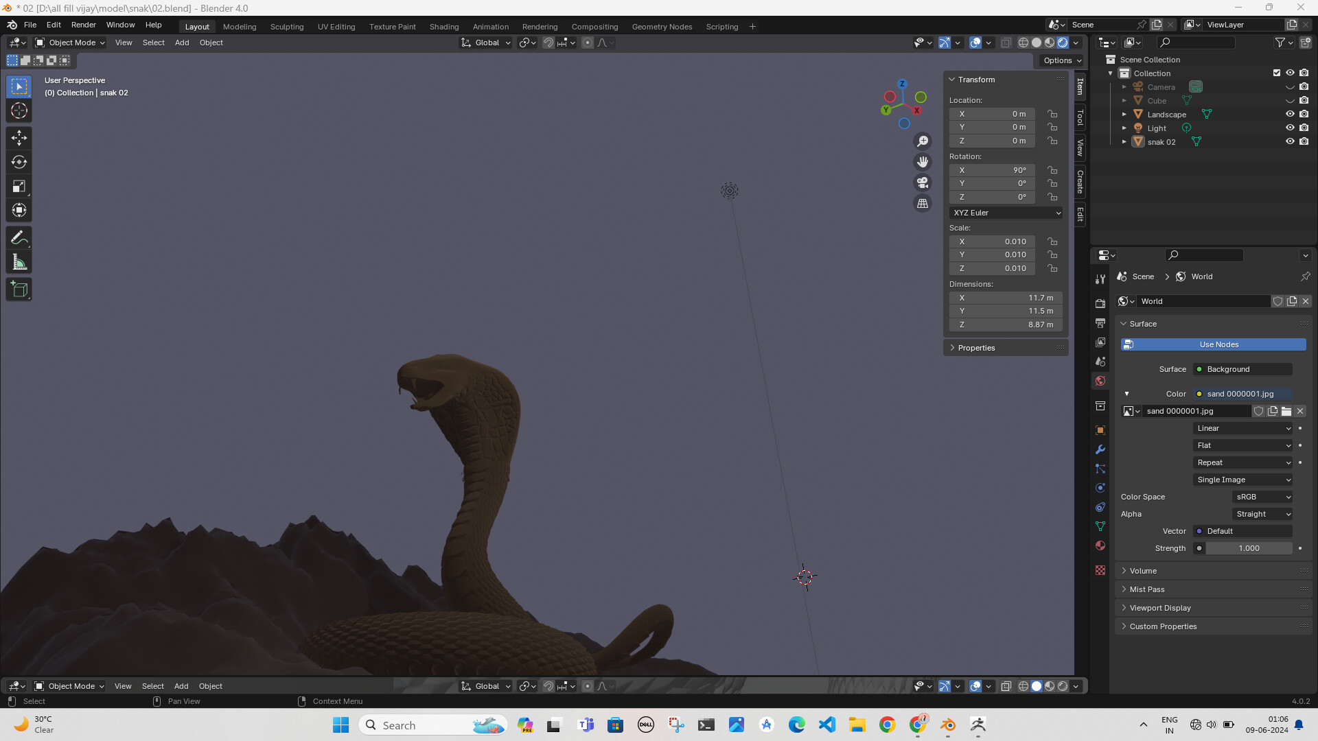 ArtStation - 3D Model of Snake