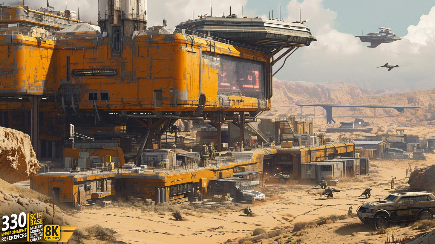 ArtStation - 330 Scifi Base-Military-Modern-Headquarter-Architecture ...