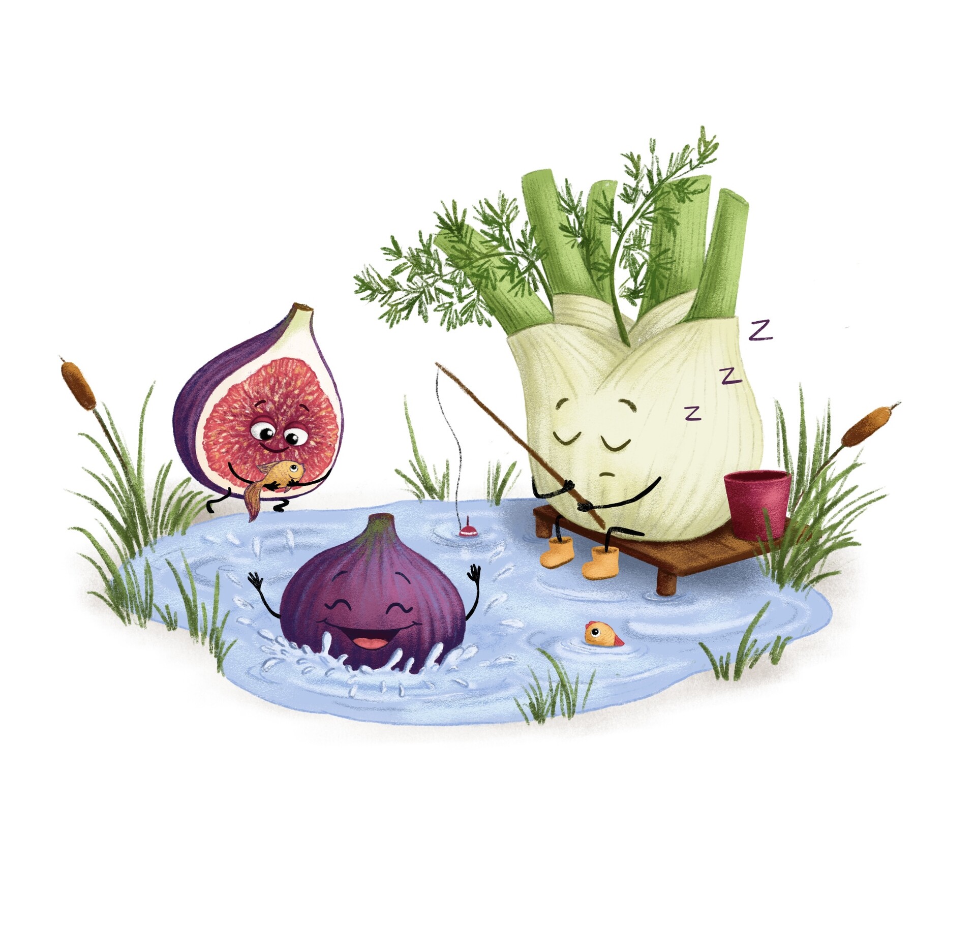 ArtStation - Fennel and fig character design. Alphabet children’s book.