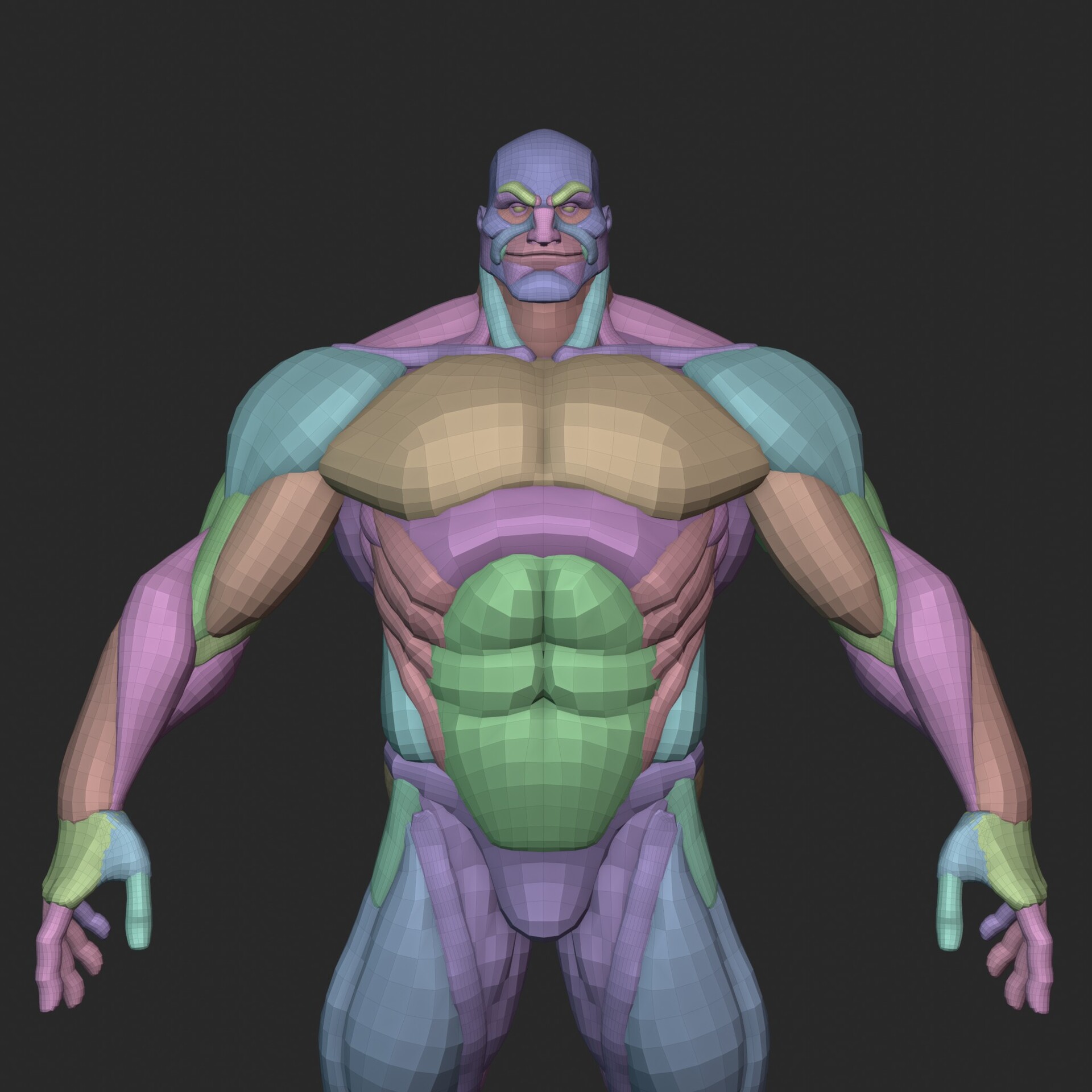 George Zaky - Muscular Guy Anatomy Blockout