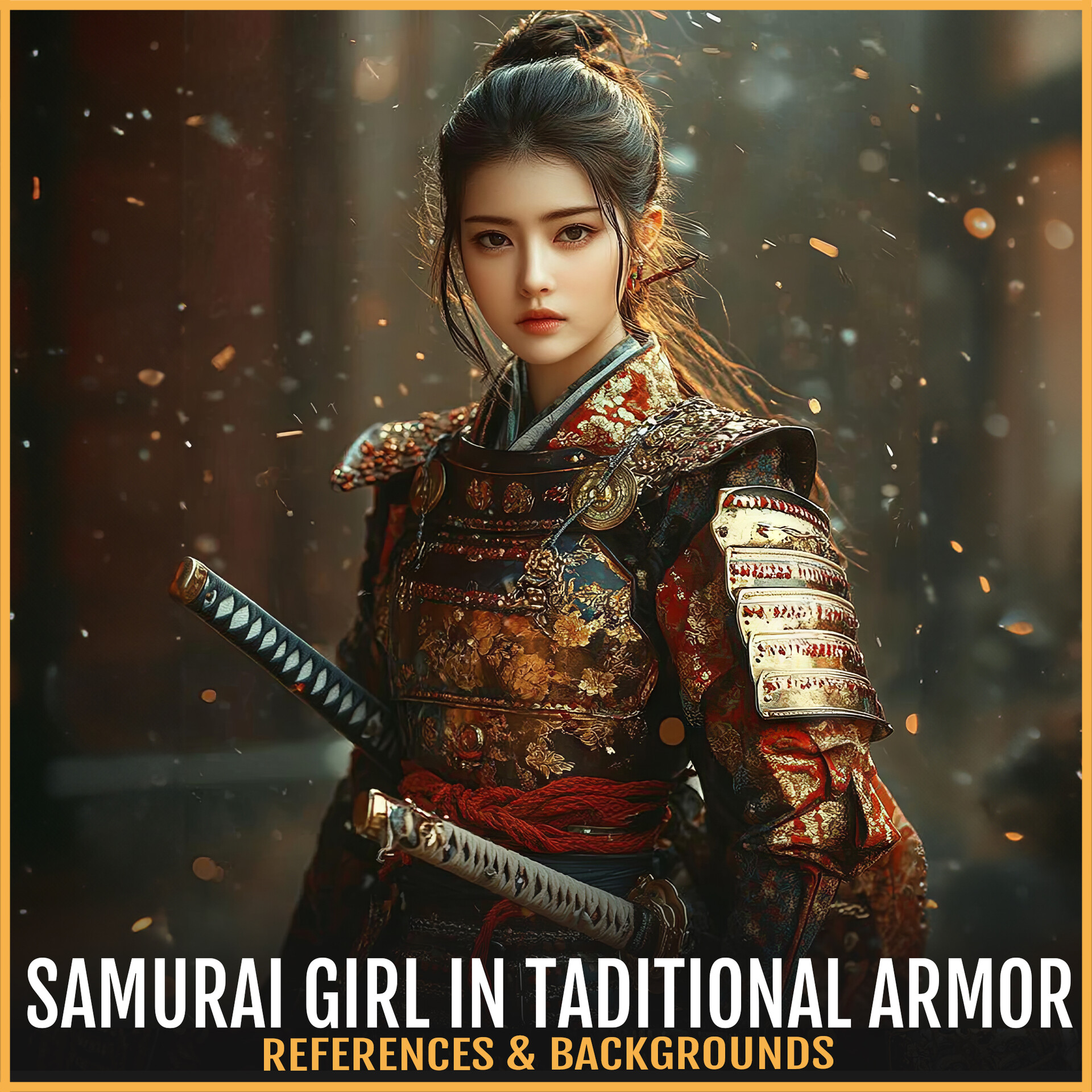 ArtStation - 505 Samurai Girl in Traditional Armor