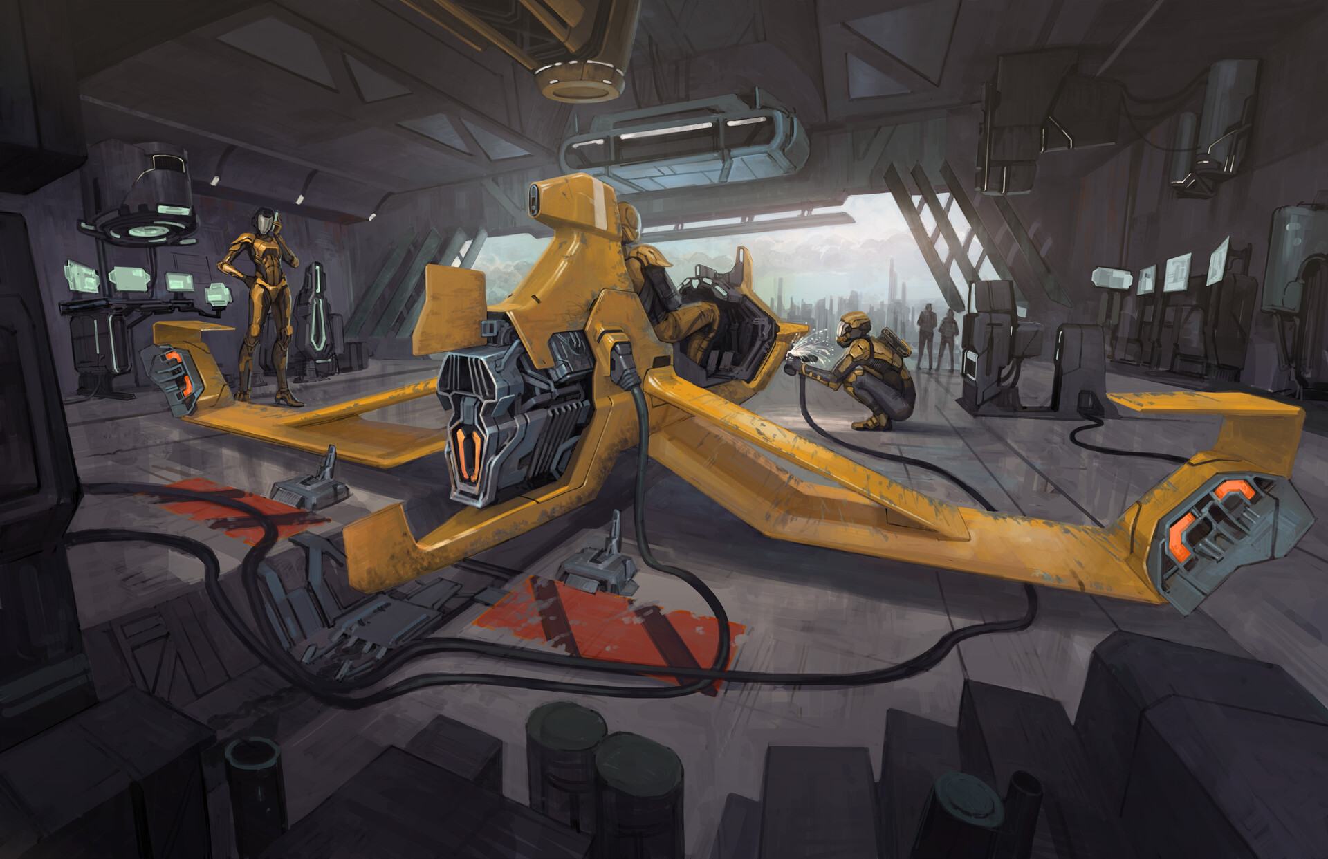 ArtStation - Sci-fi Speeder Digital Painting