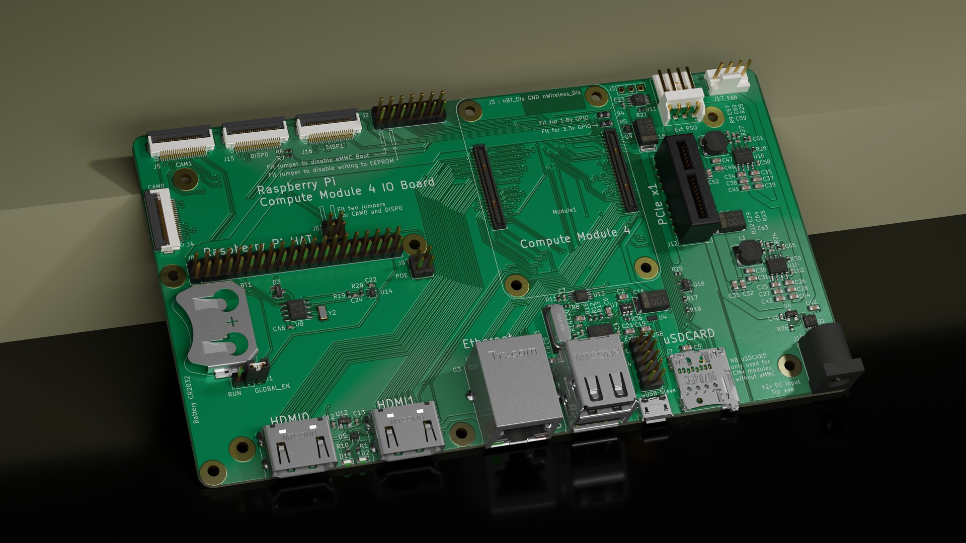 ArtStation - 3D model Raspberry PI Compute Module 4 IO Board